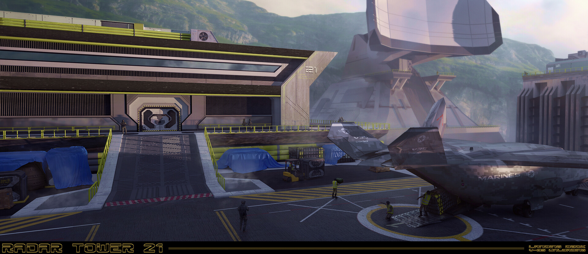 ArtStation - Radar Tower 21 - Unloading Cargo