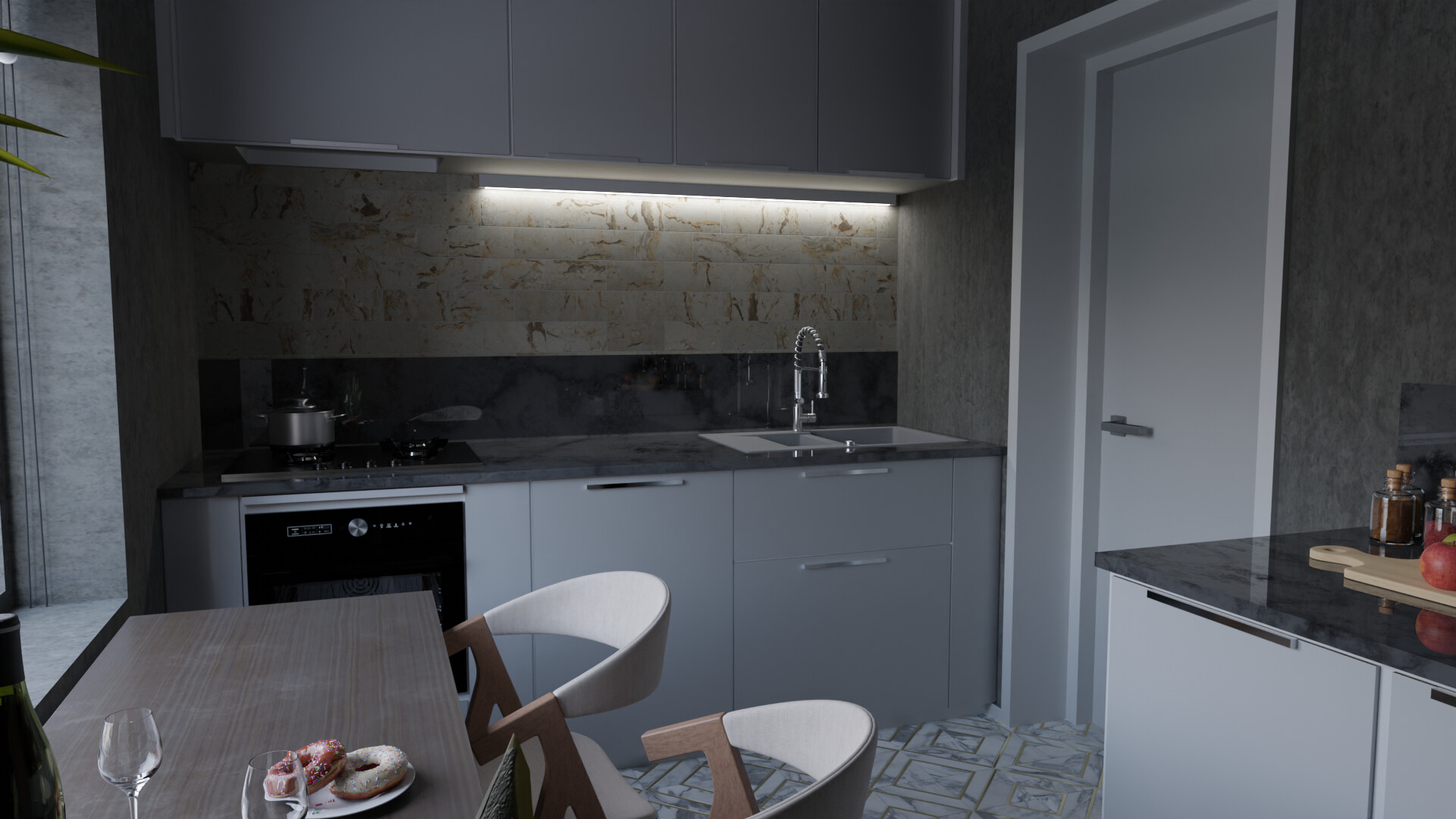 ArtStation - Kitchen Interior Speed Modeling