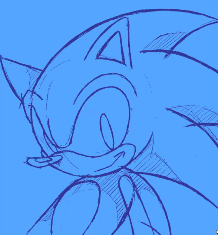 sonic the hedgehog drawing reference