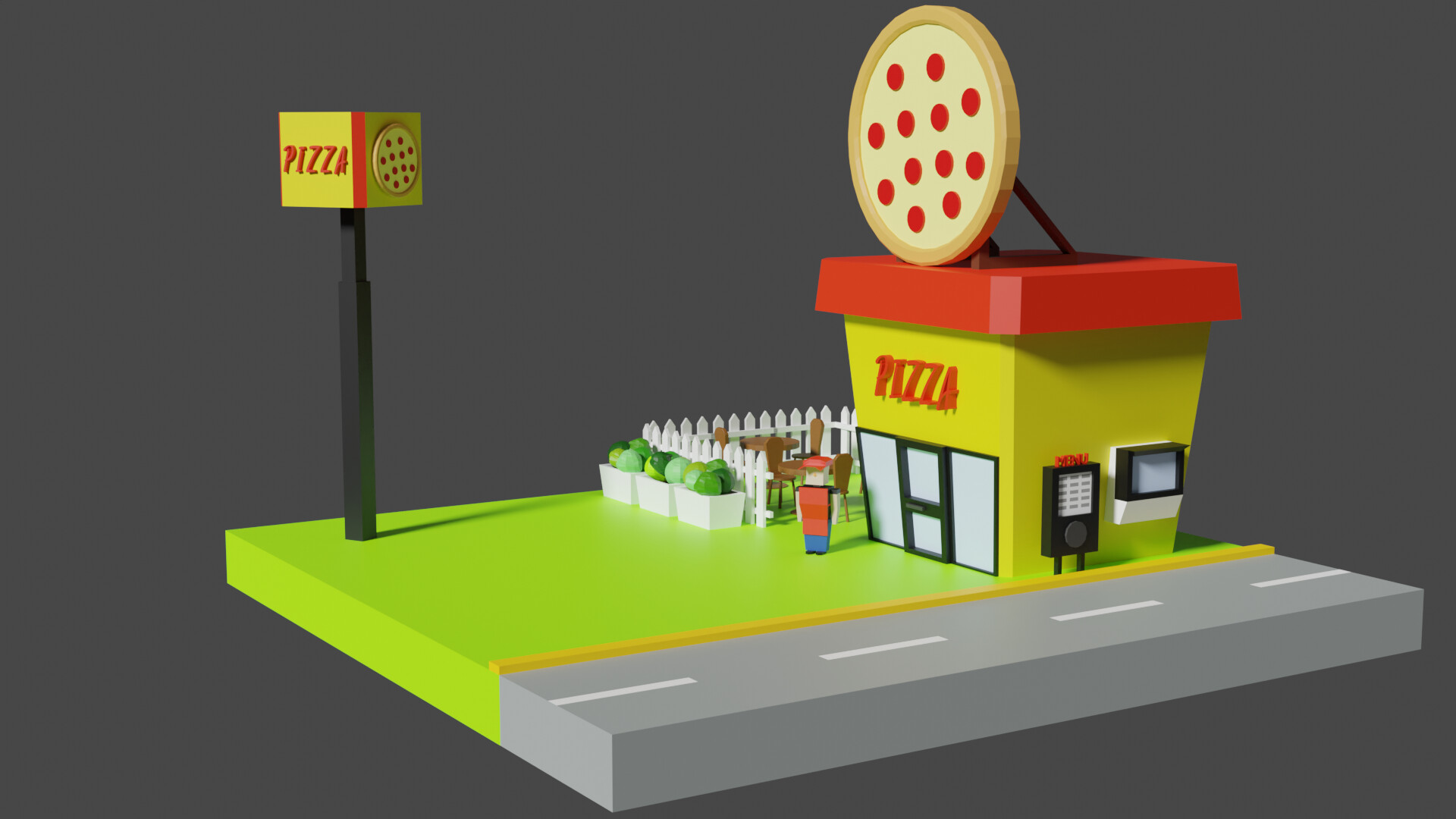 ArtStation - Low-Poly Pizzeria