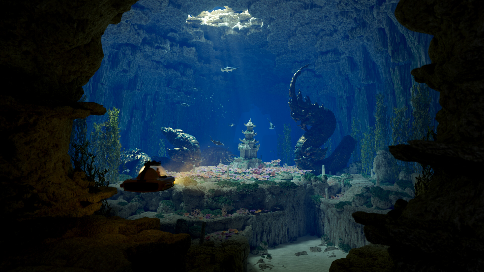 ArtStation - Underwater Naga Cave