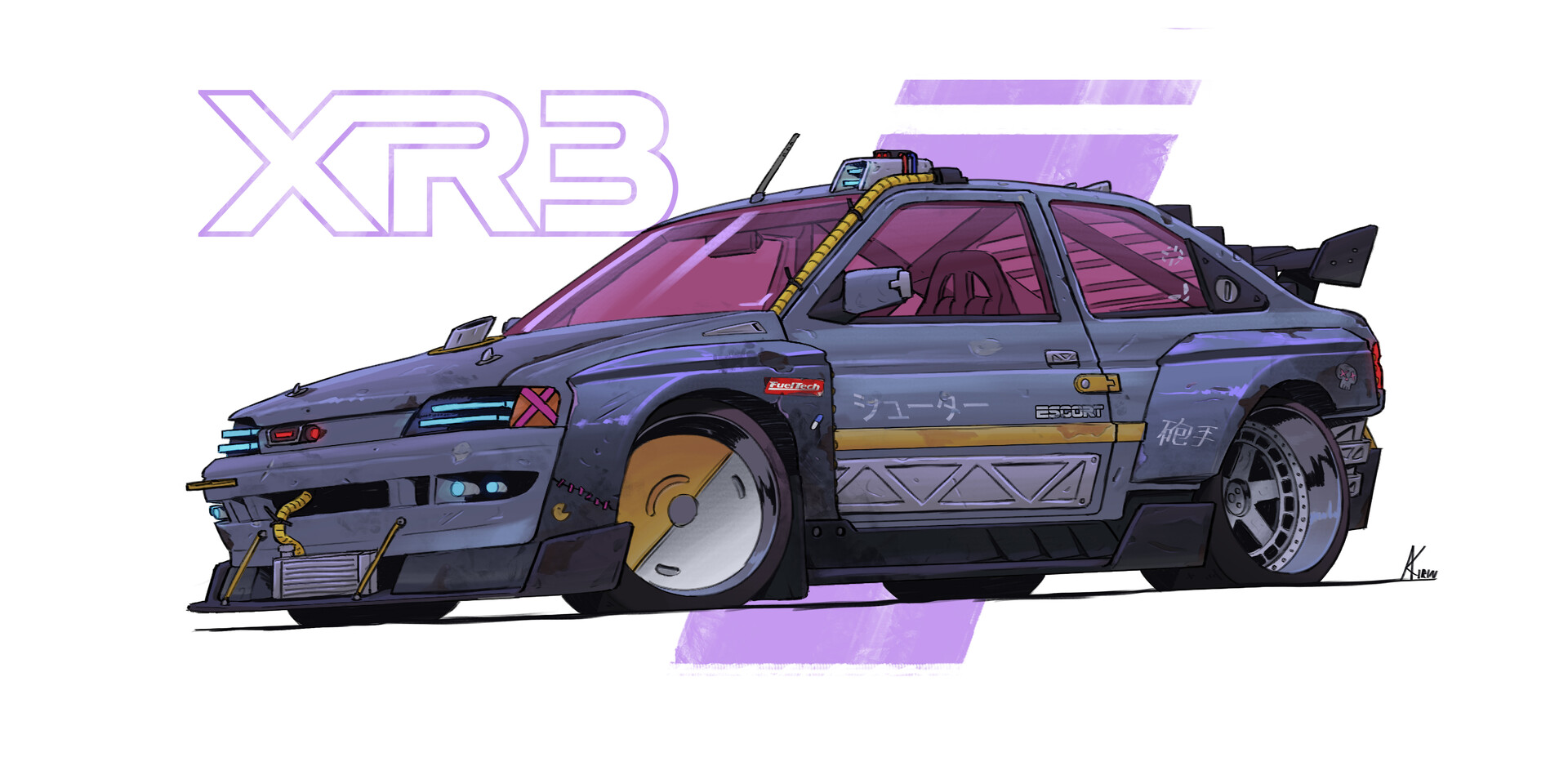 ArtStation - Cyberpunk Ford Escort XR3