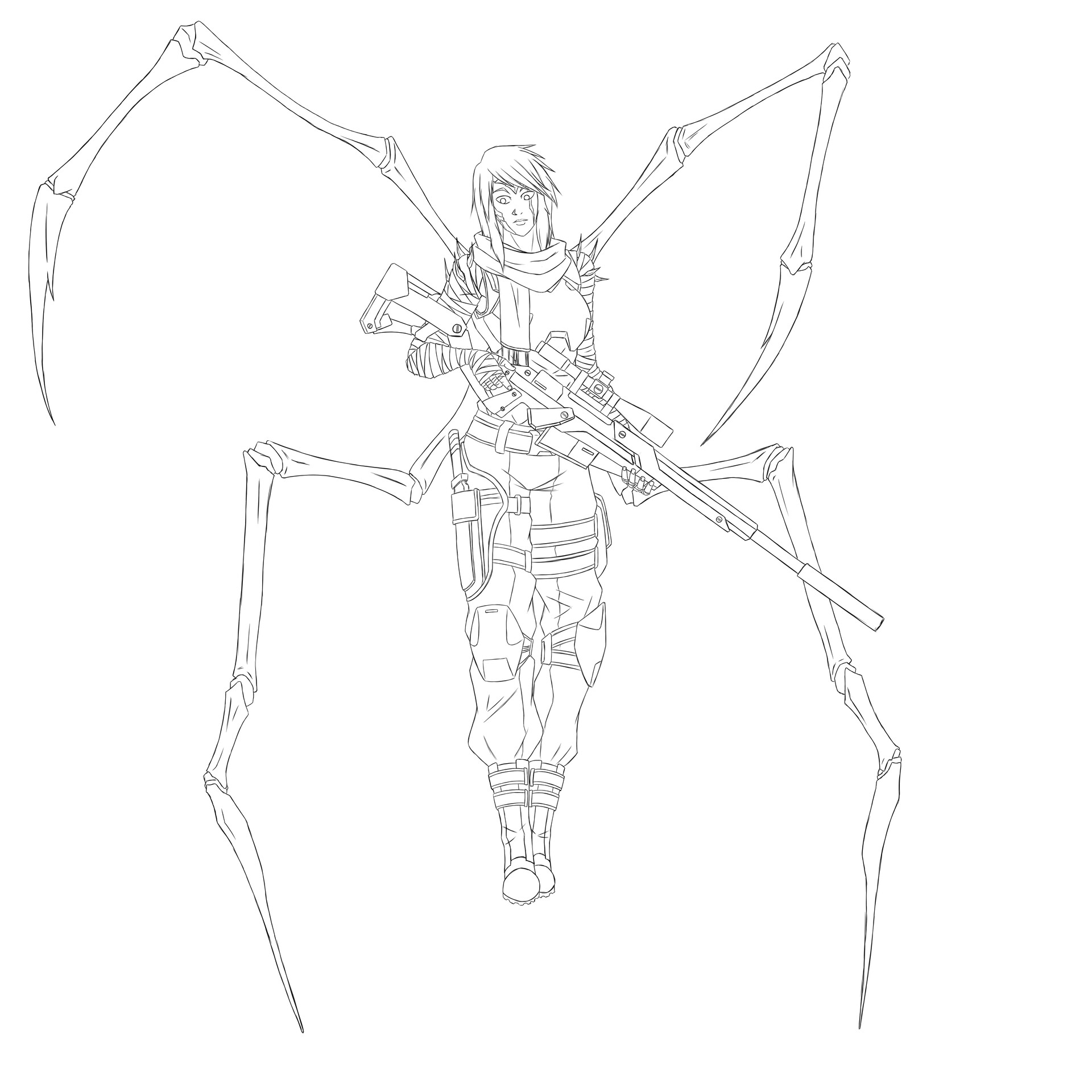 ArtStation - Spider Woman Assassin Sketch