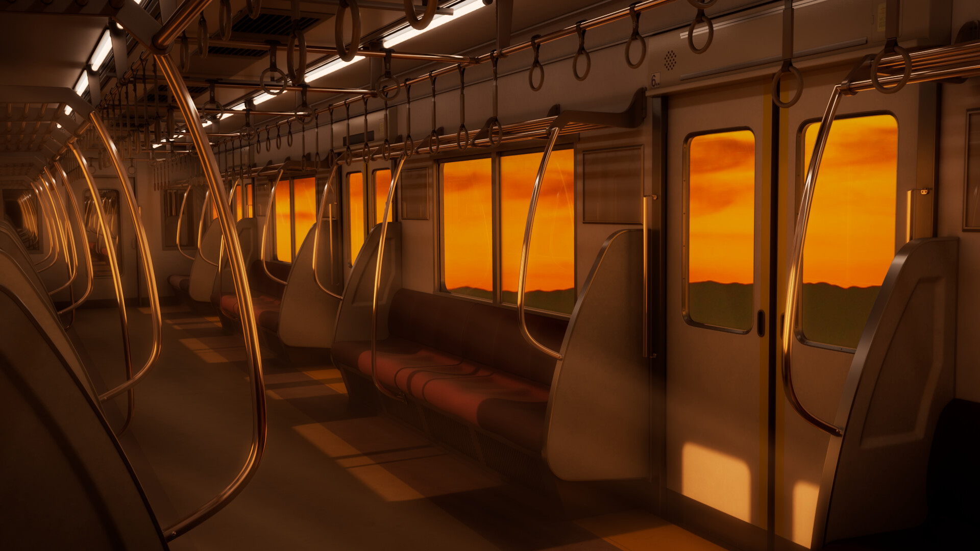 ArtStation - Train Sunset