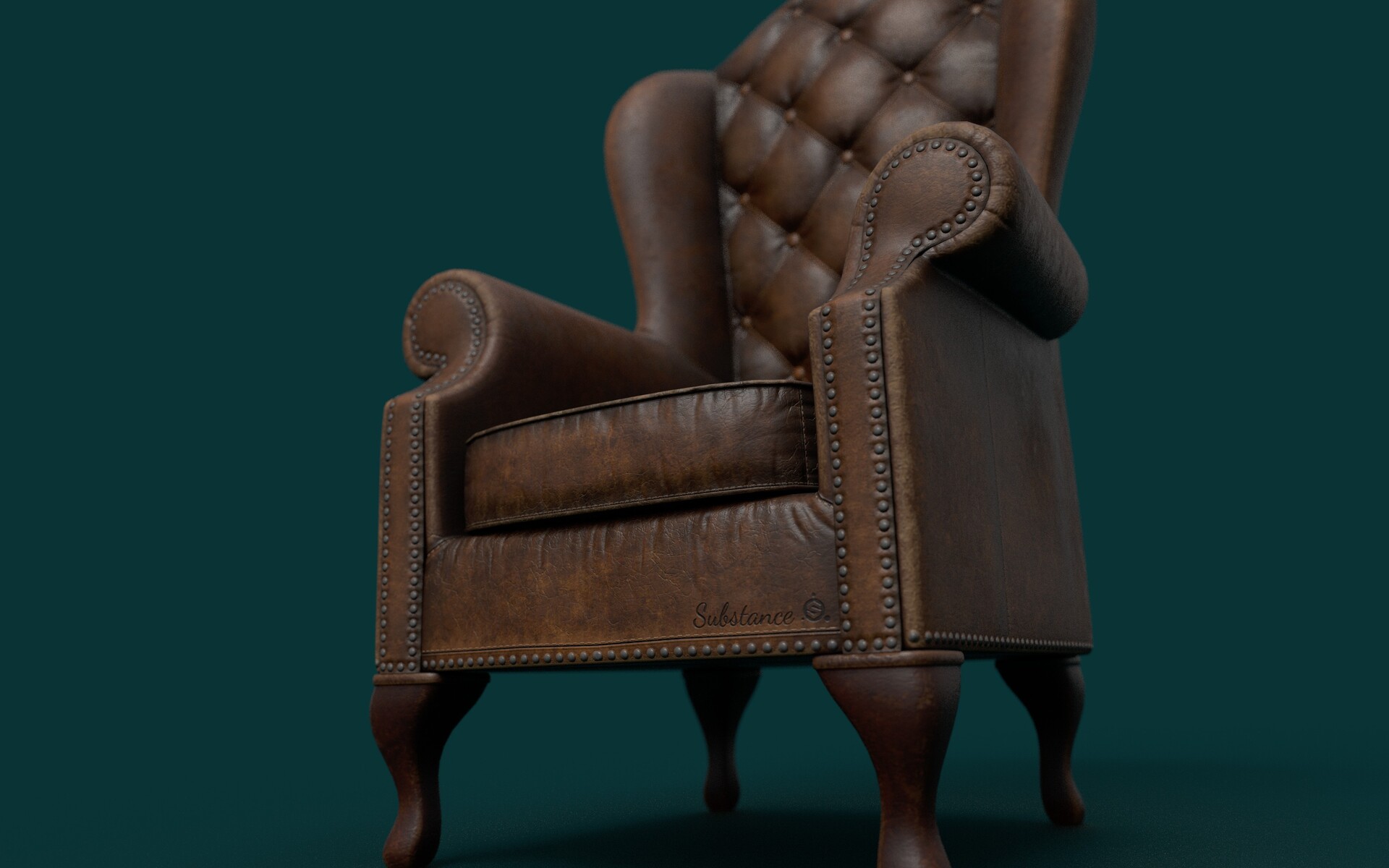 ArtStation - SILLON ANTIGUO, CHESTERFIELD