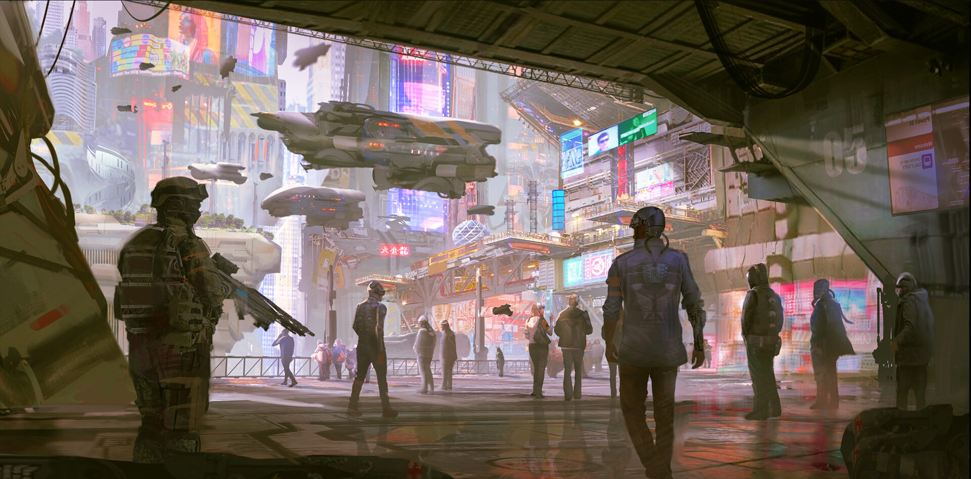 ArtStation - Cyberpunk sketch