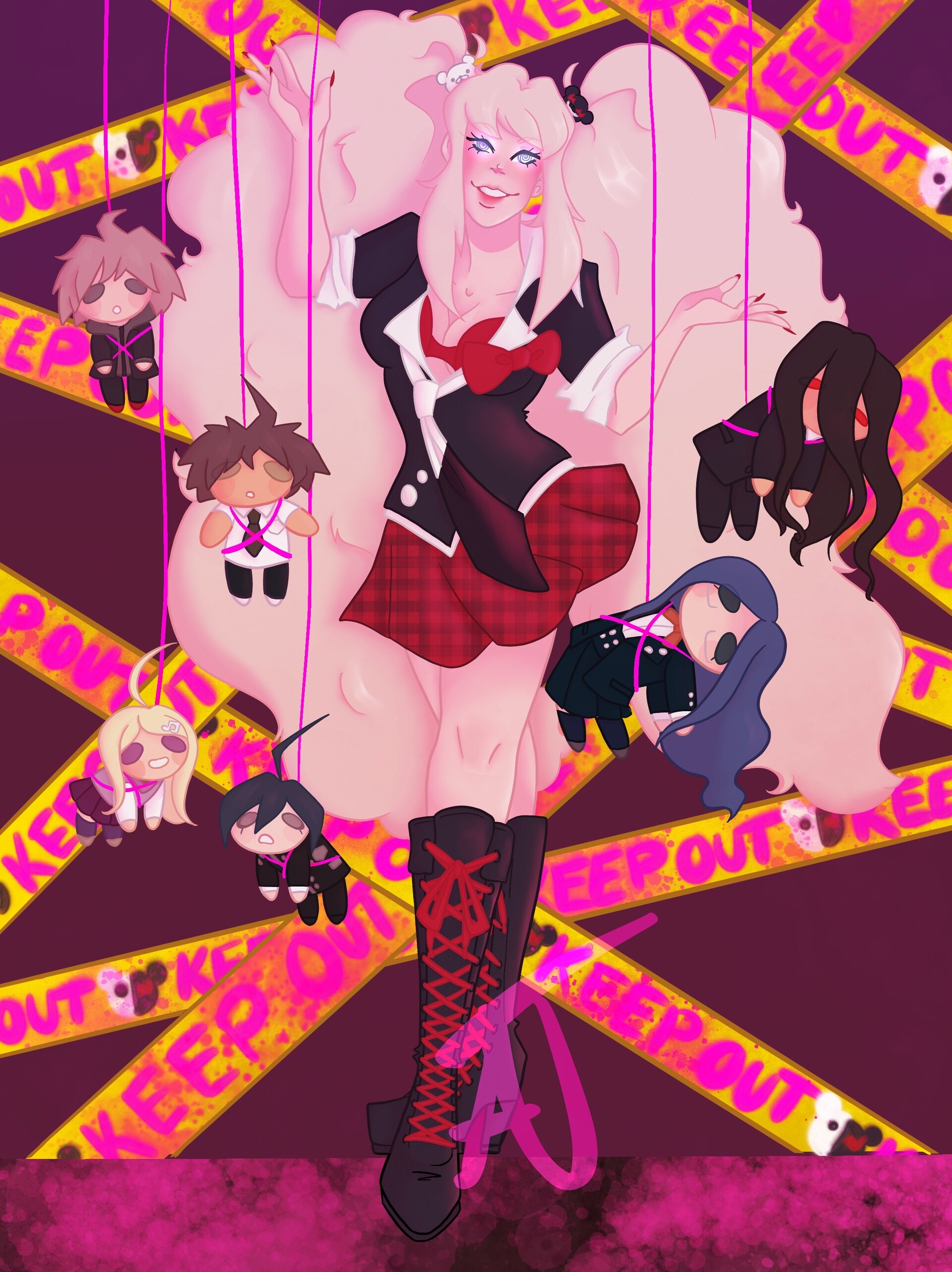 ArtStation - Junko Enoshima/Danganronpa Fanart