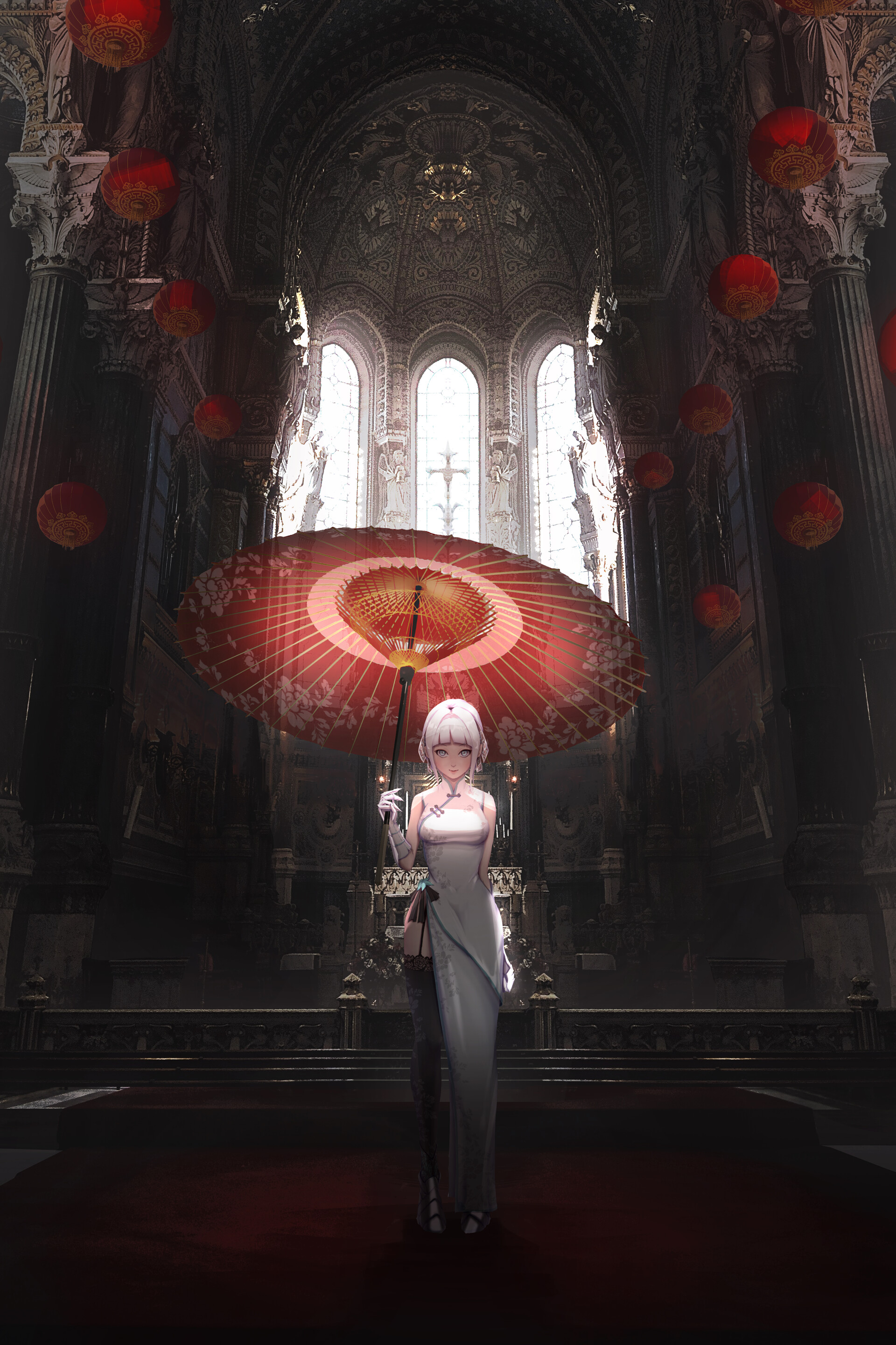 ArtStation - Church in red