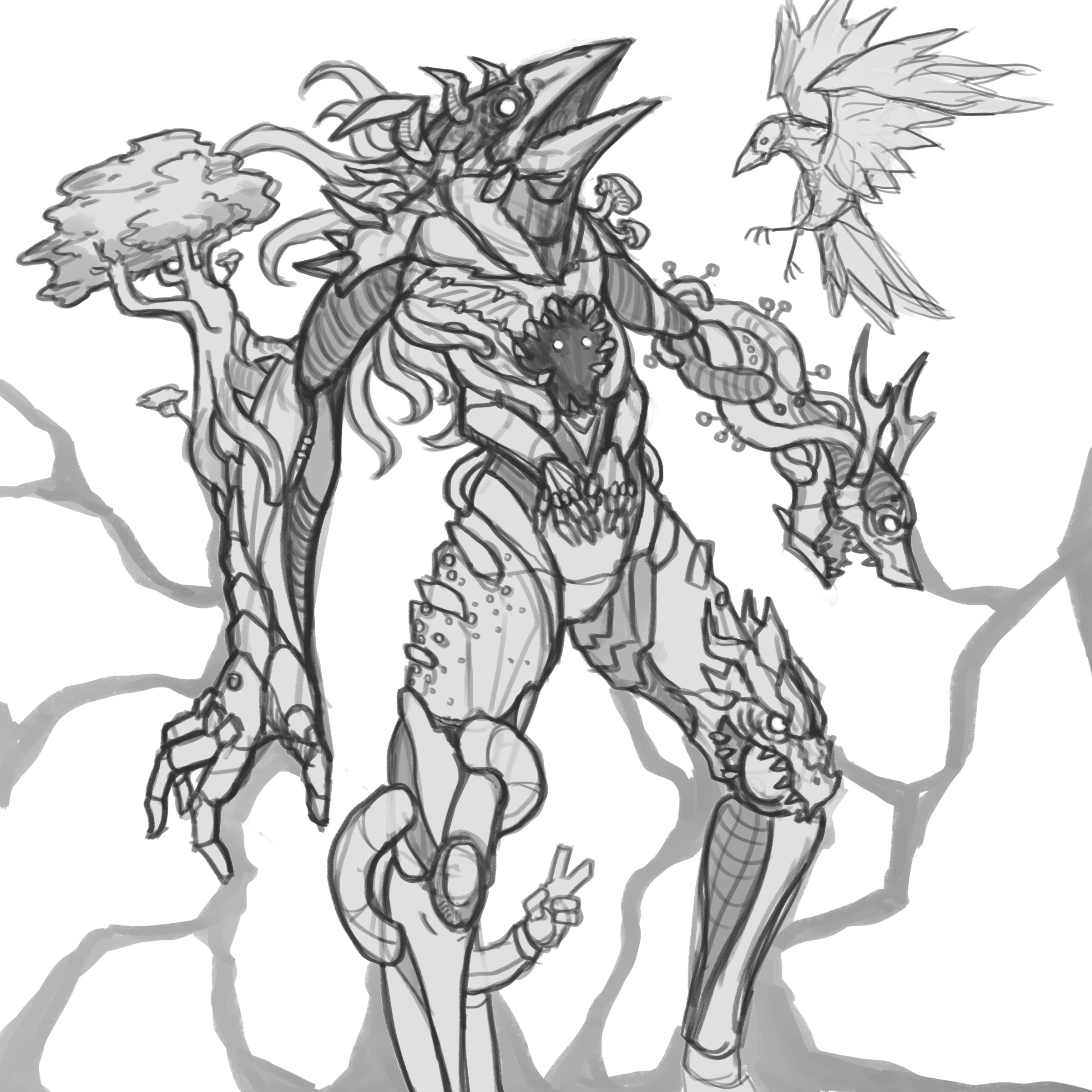 Jorden Prussing - Surreal-Fantasy Sketches (Lauren Tsai art style study)