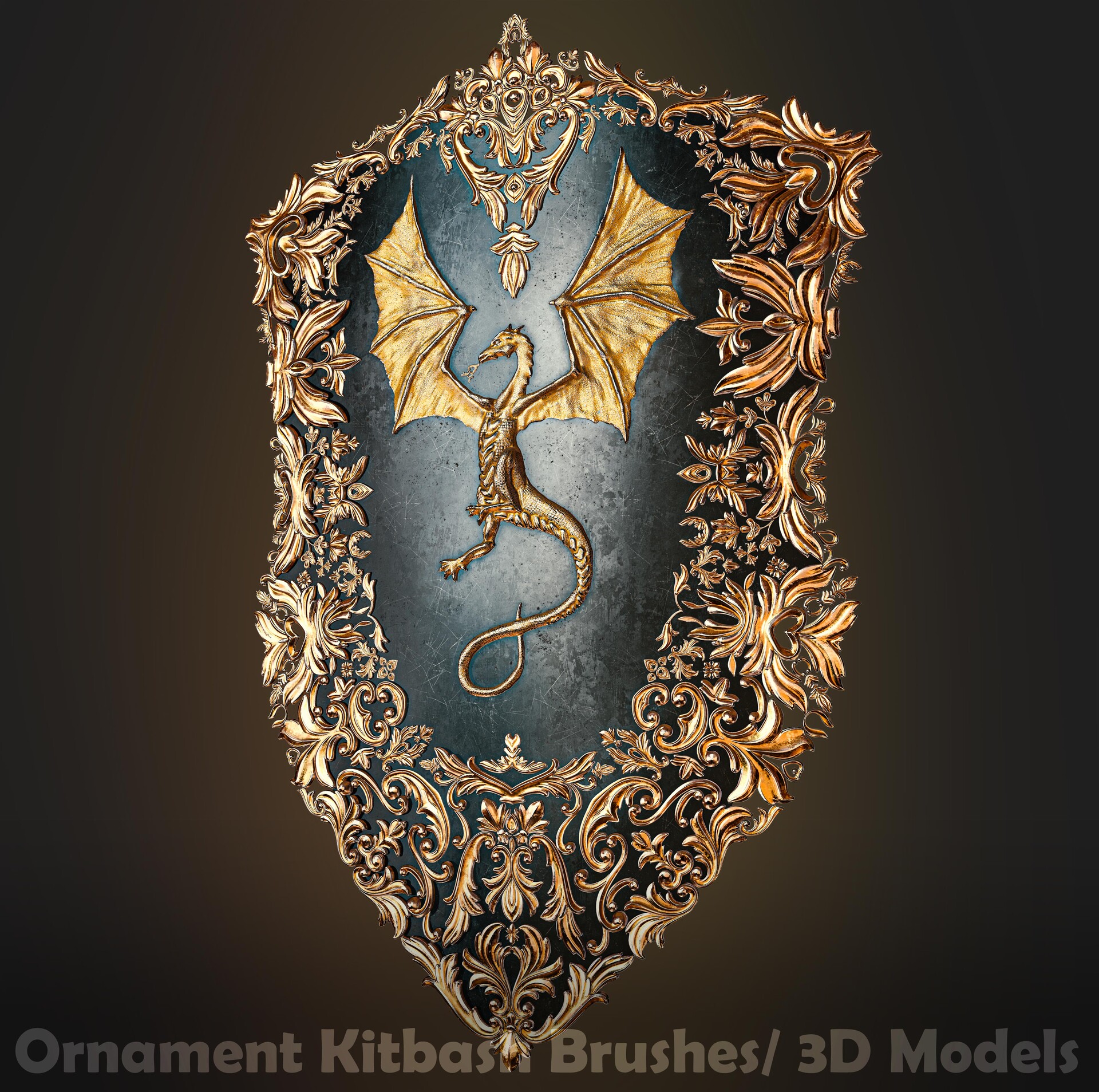 ArtStation - 110 Ornament Kitbash Brushes/ 3D Models/ IMM/ VDM Vol 04