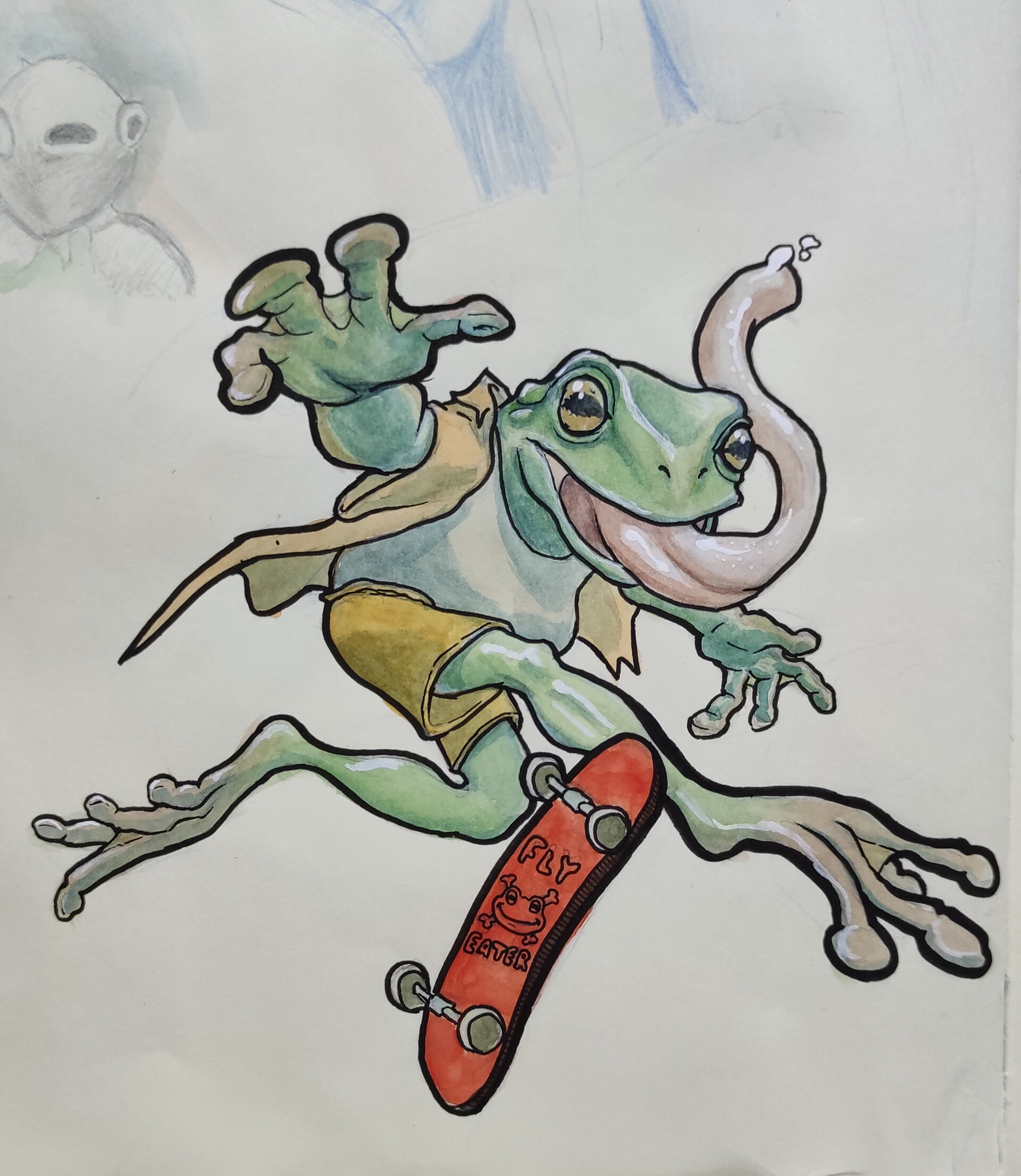 ArtStation - Skater Frog