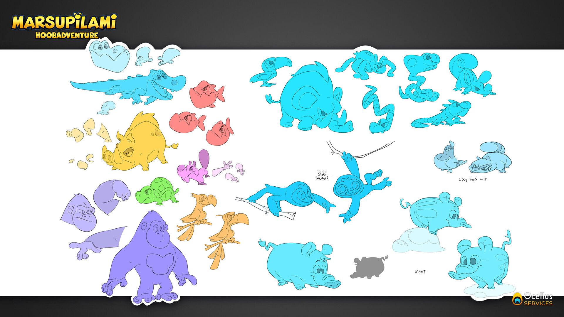 Ocellus - SERVICES - Marsupilami: Hoobadventure - PreProd Animals