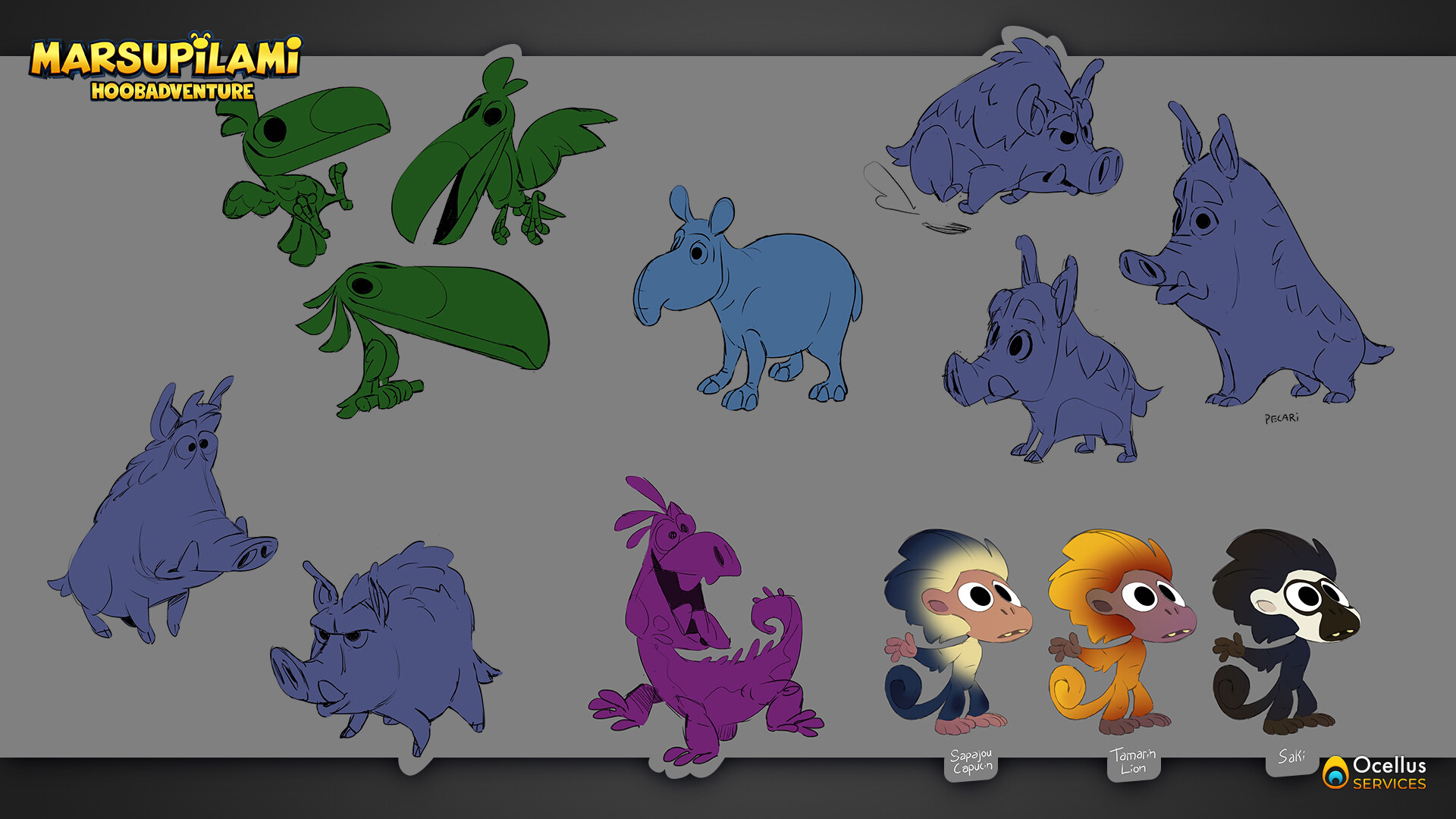 Ocellus - SERVICES - Marsupilami: Hoobadventure - PreProd Animals