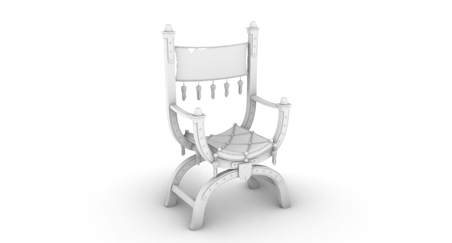 ArtStation - Medieval chair - 3D