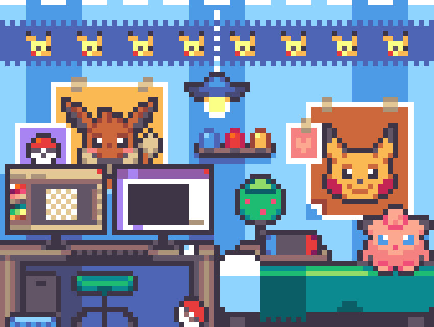 ArtStation - Mini bedroom pokemon