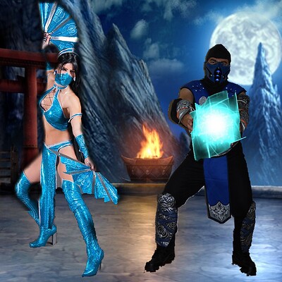 Mortal Kombat Sub Zero And Kitana Kiss