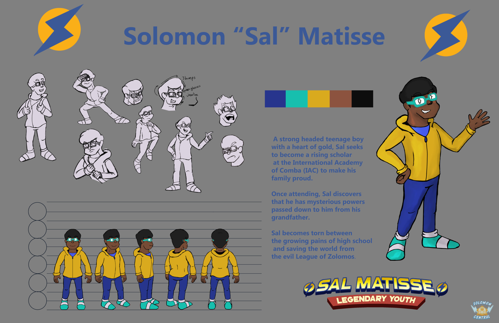 Solomon Muhammad - SMLY Season 1 Relaunch - Sal Matisse Char Pages
