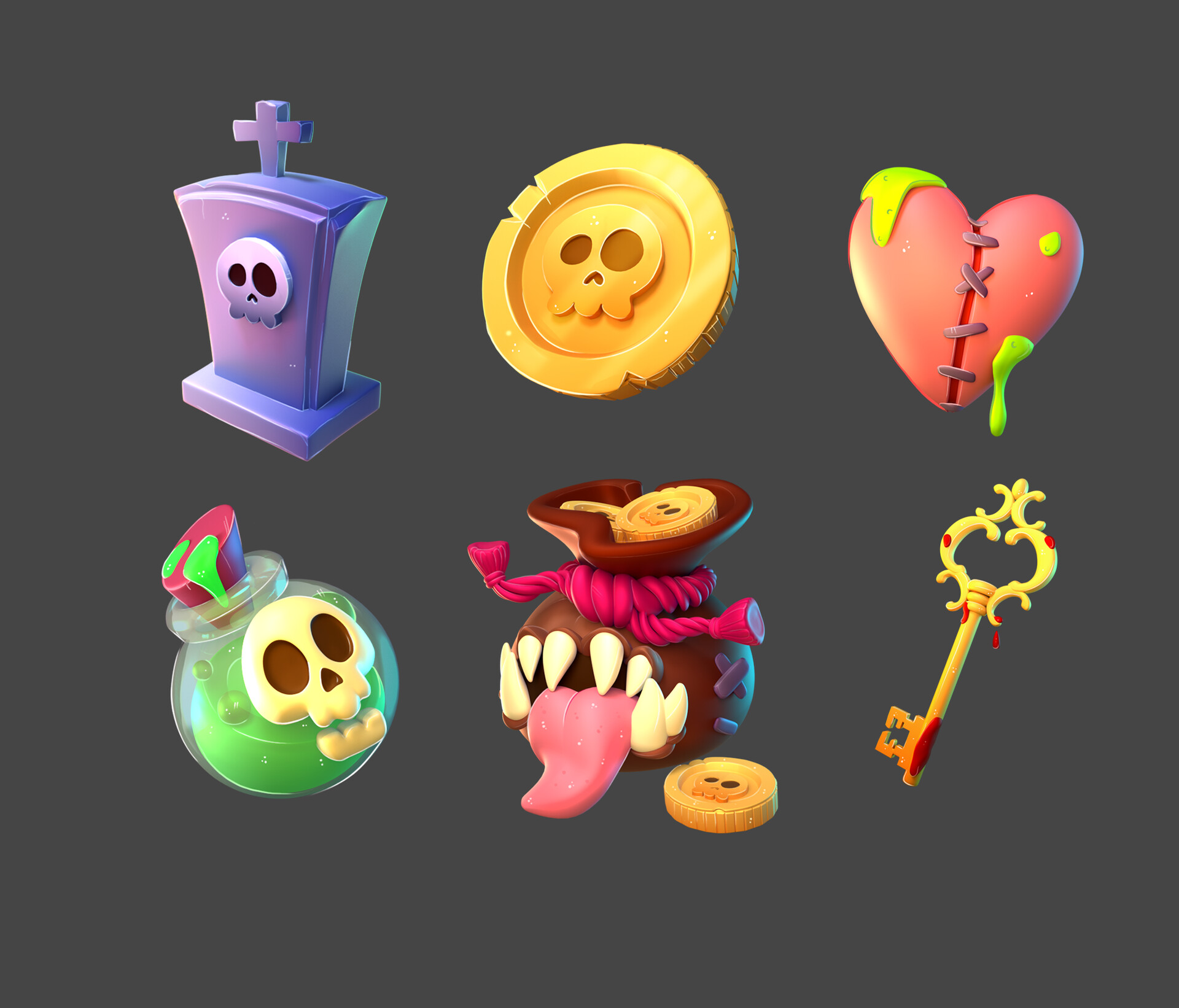Alejandra R. - 3D Render Reel Icons - Slot Machines
