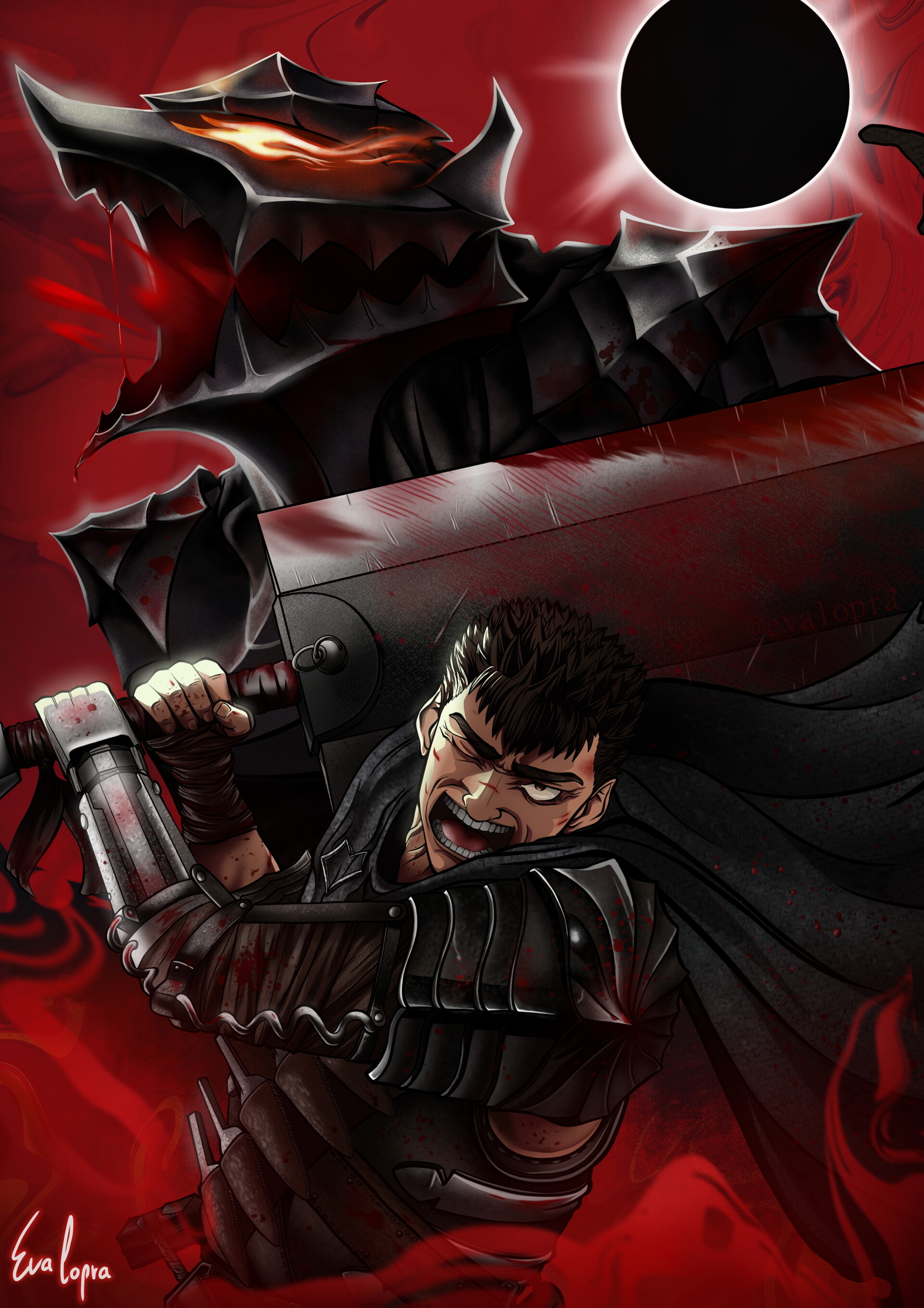 ArtStation - Guts, Berserk (Fanart by evalopra)