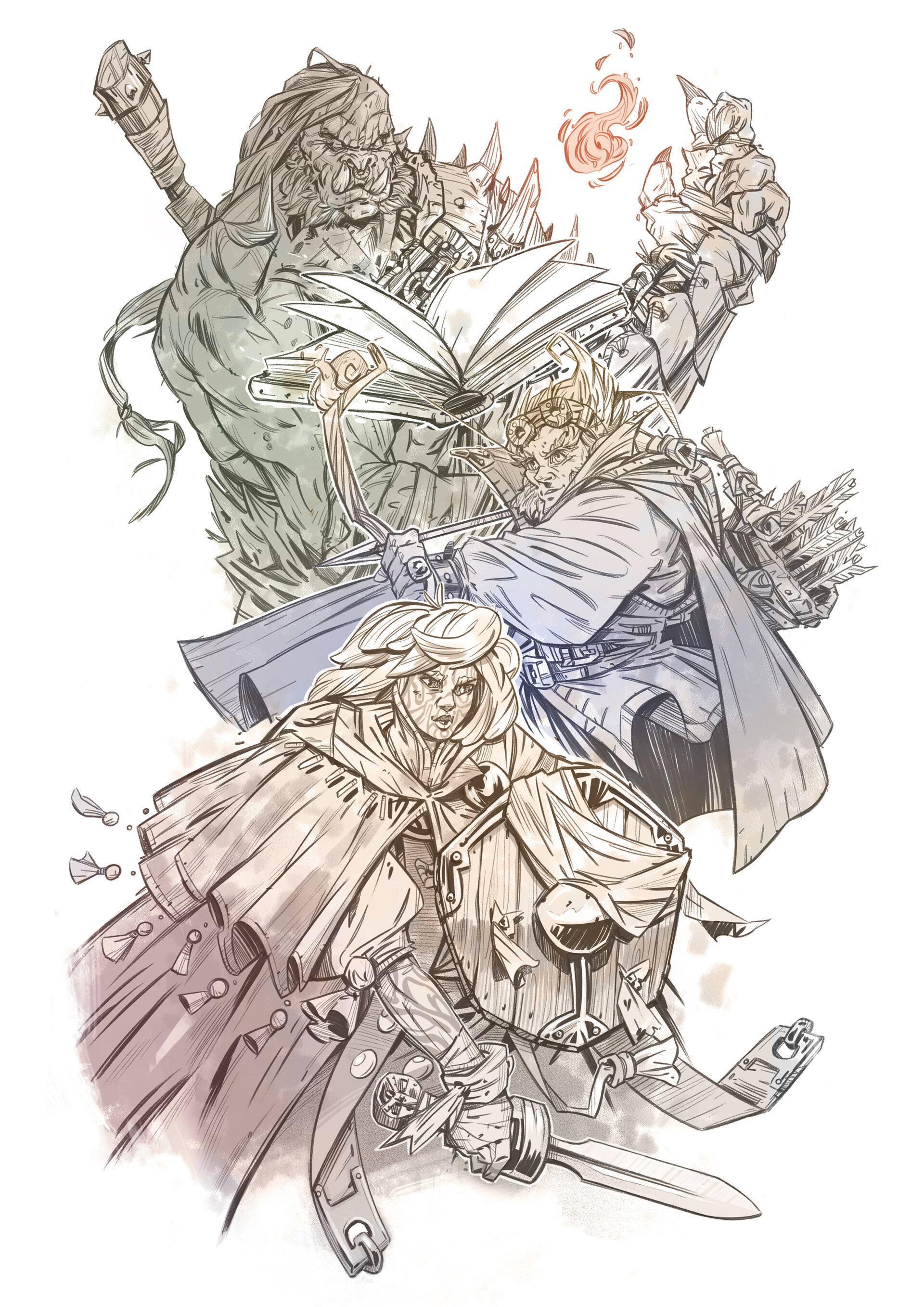 ArtStation - Draws inside the book Crónicas del Ocaso