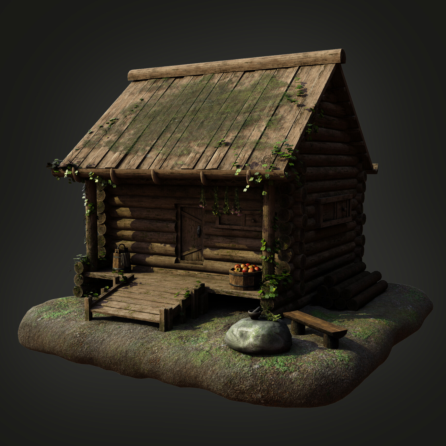 ArtStation - Slavic log house