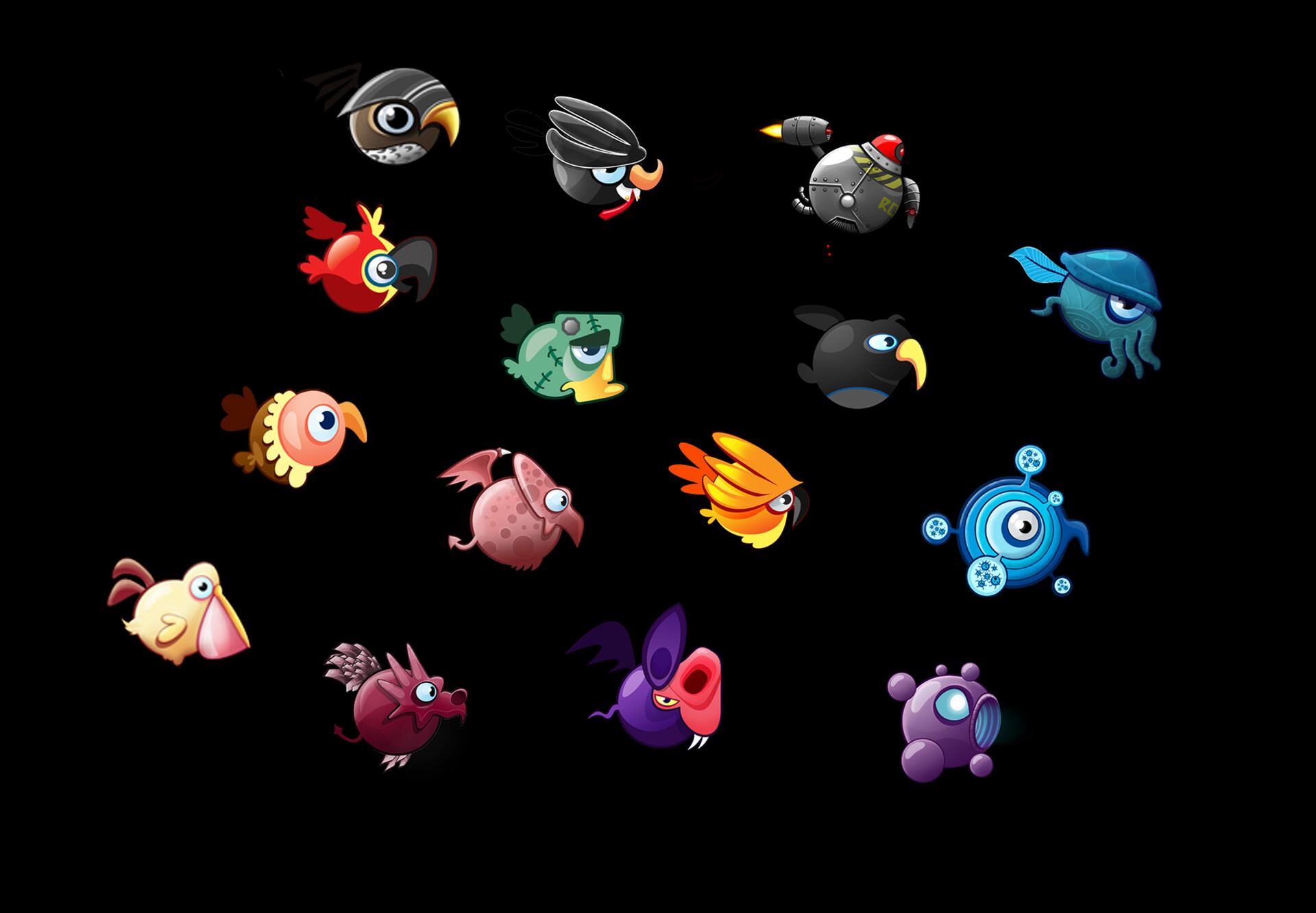 ArtStation - Some birdy characters for mobile platform game