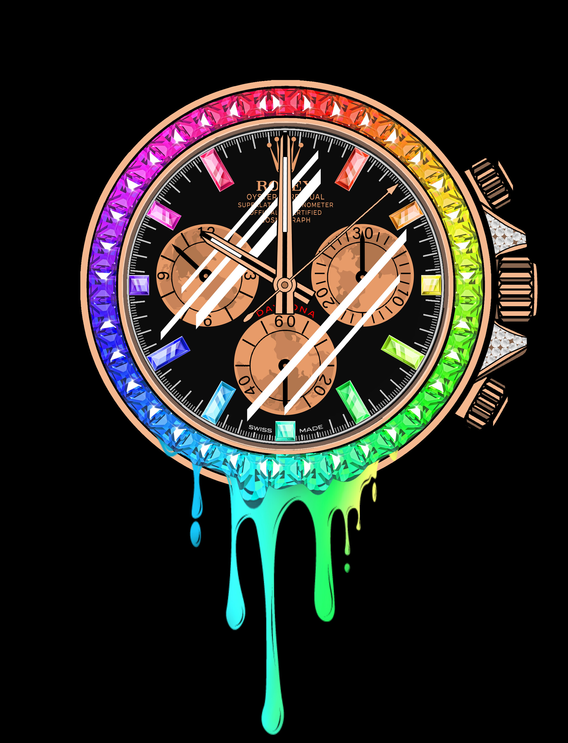 ArtStation - Rolex Rainbow Daytona Artwork Aalt. 3