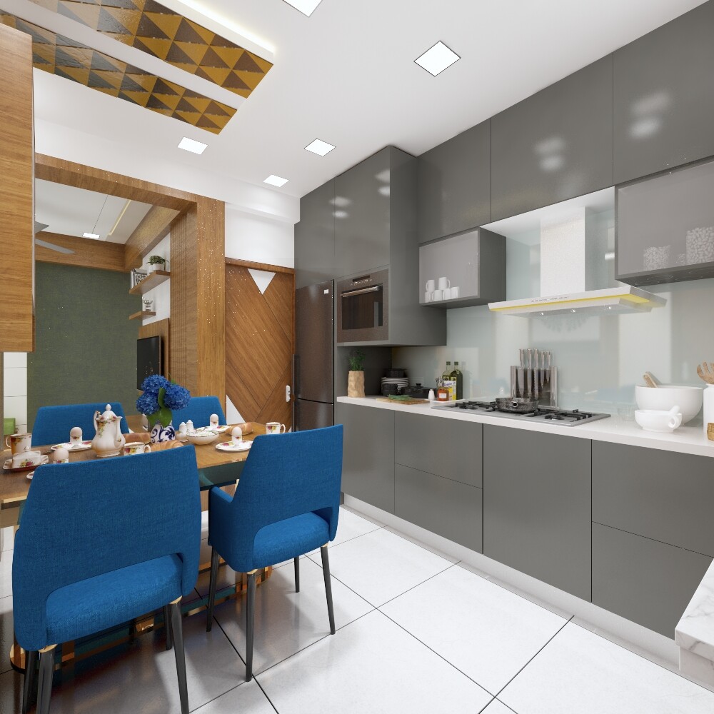 ArtStation - Stylish 3D Furniture Modeling of Kitchen and Dinning Area