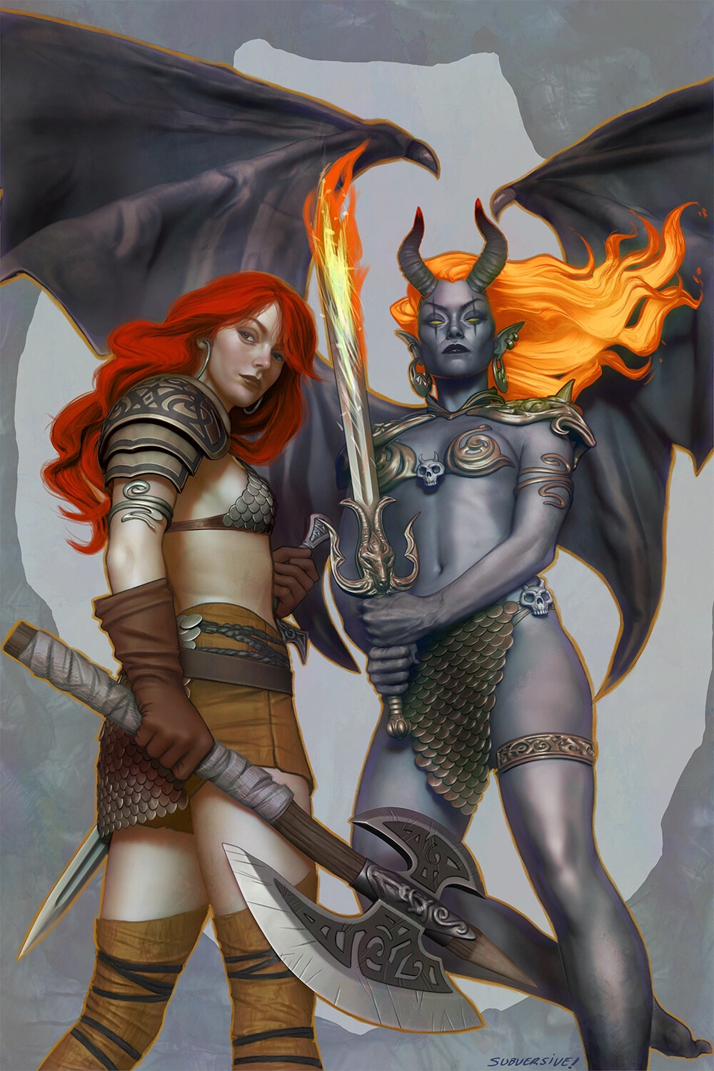 ArtStation - Variant Cover Red Sonja/Hell Sonja #1