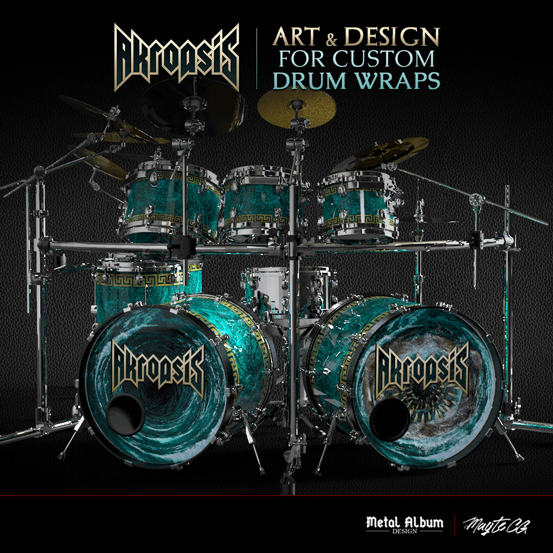 Mayte CG - Akroasis. (4/4) Lyric videos + Custom Drum Wraps
