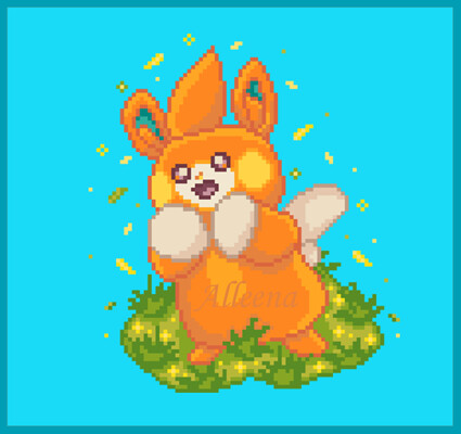 ArtStation - Pokemon - Pawmi Pixel Art