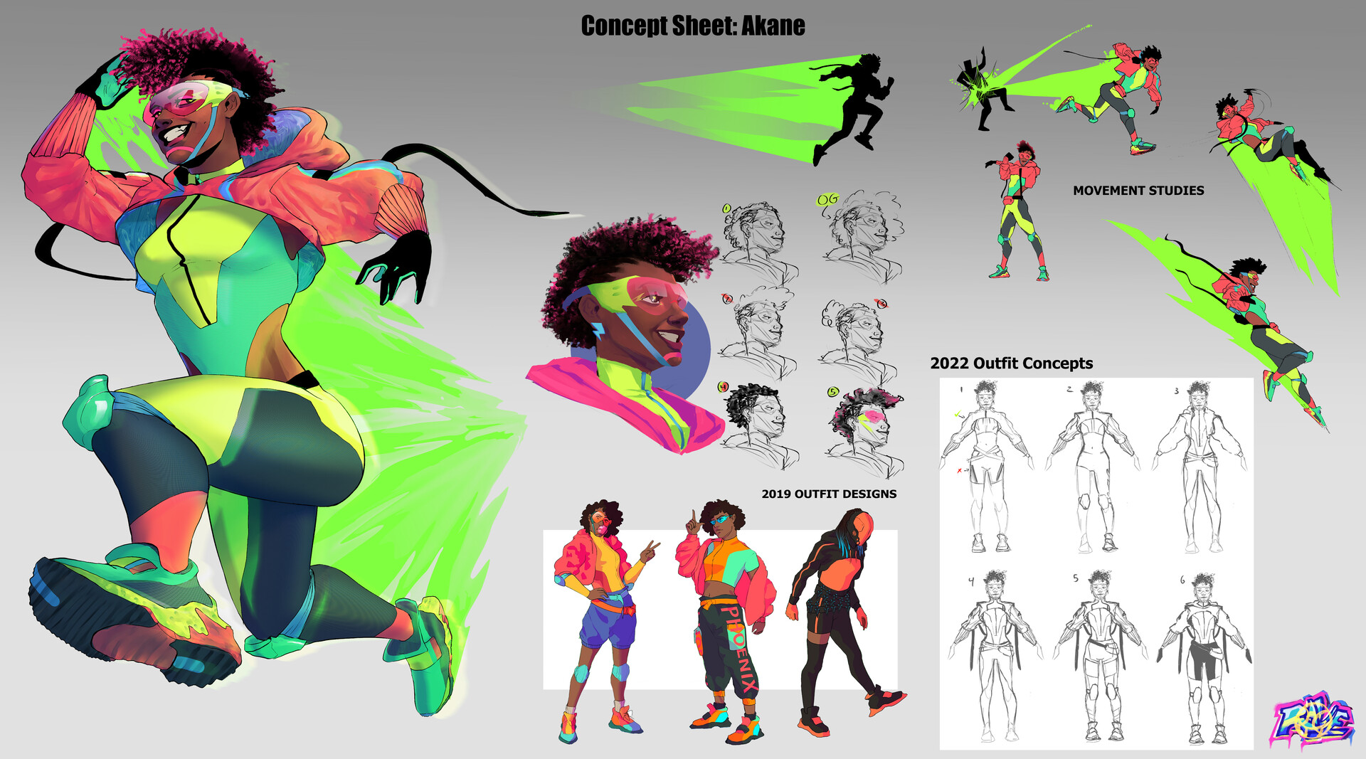 ArtStation - Character Concept Sheet: Akane