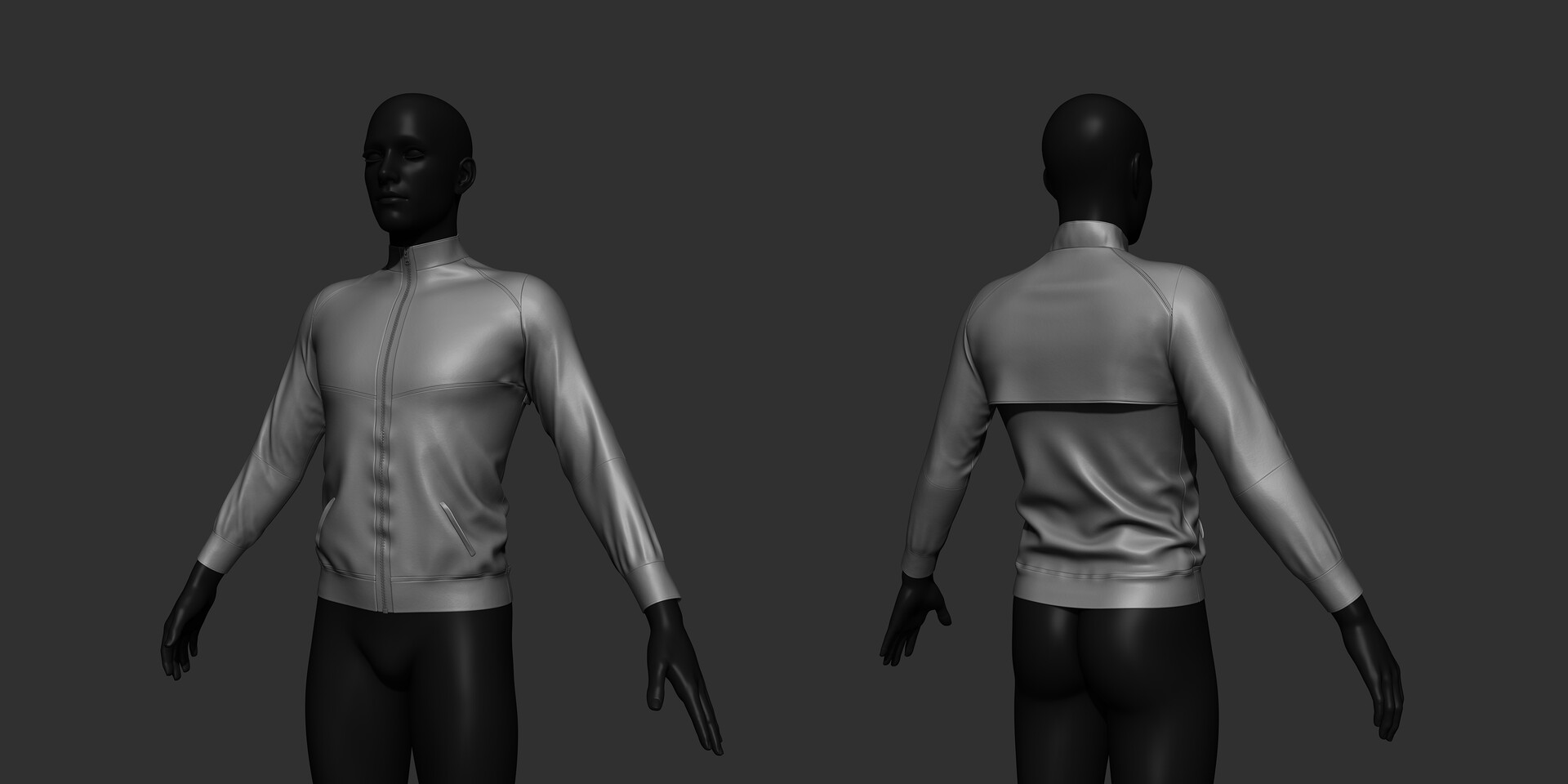 ArtStation - Track Jacket Athletic Wear (clothing study)
