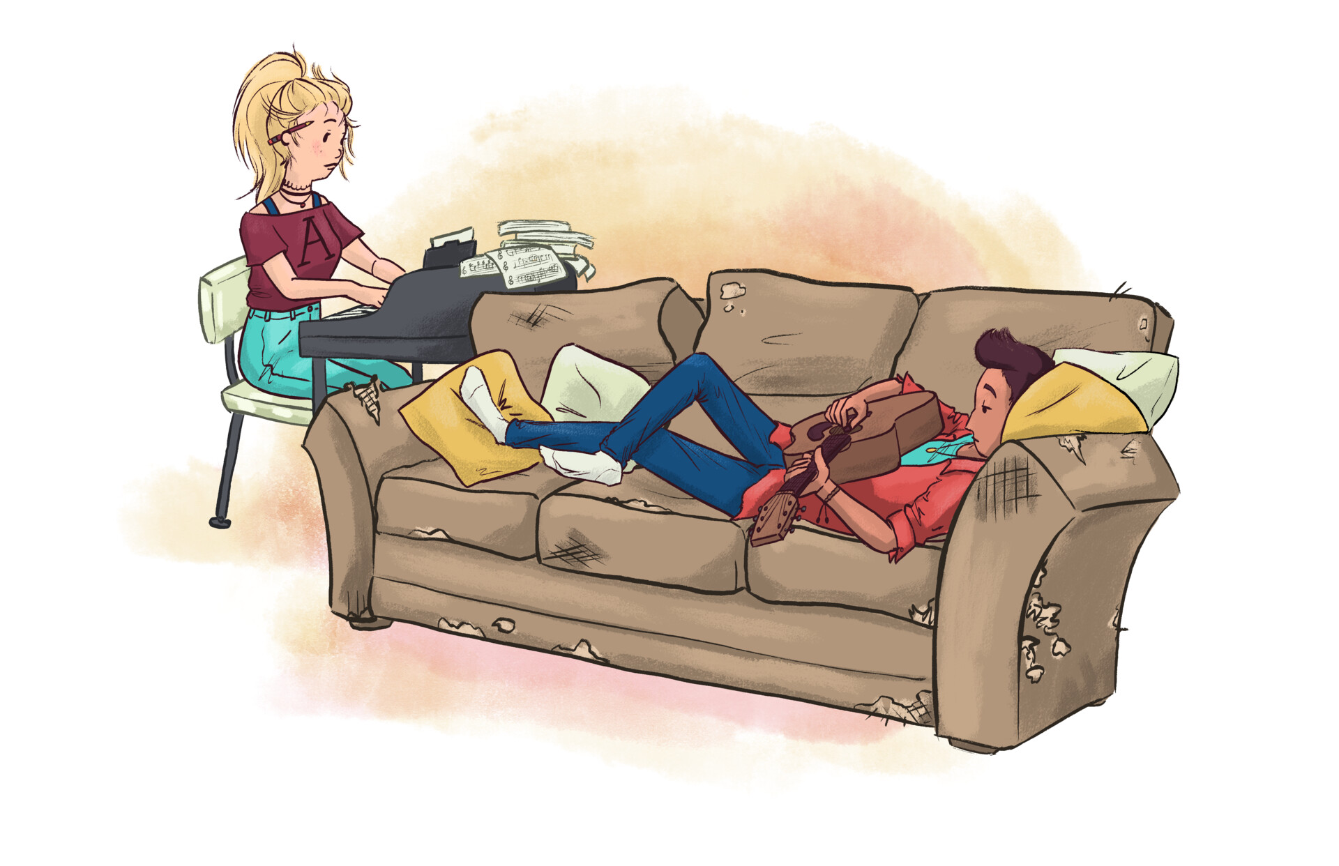 Amy Cooper - College Illustrations- Students, Teachers, Musicians and More