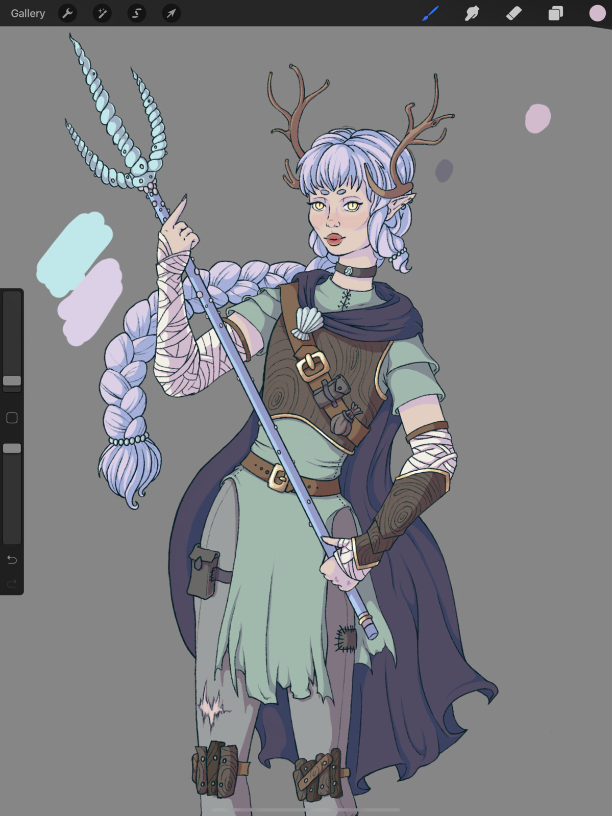 Athena Power - DnD Elf Druid Character Art - ‘Acharis Corwynn’