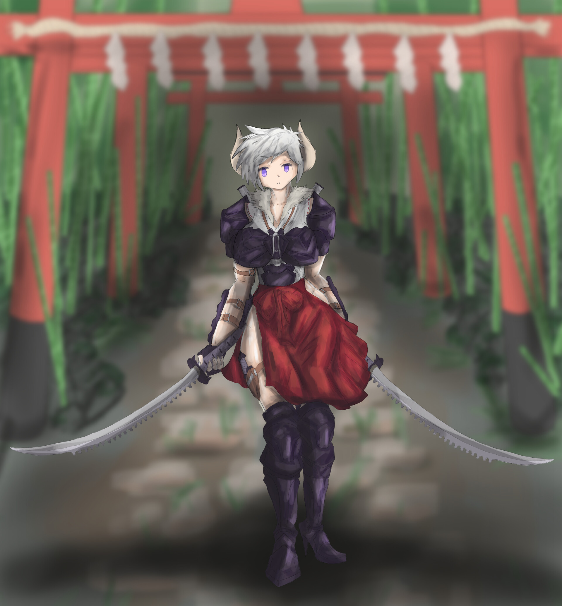 ArtStation - Shrine Maiden OC