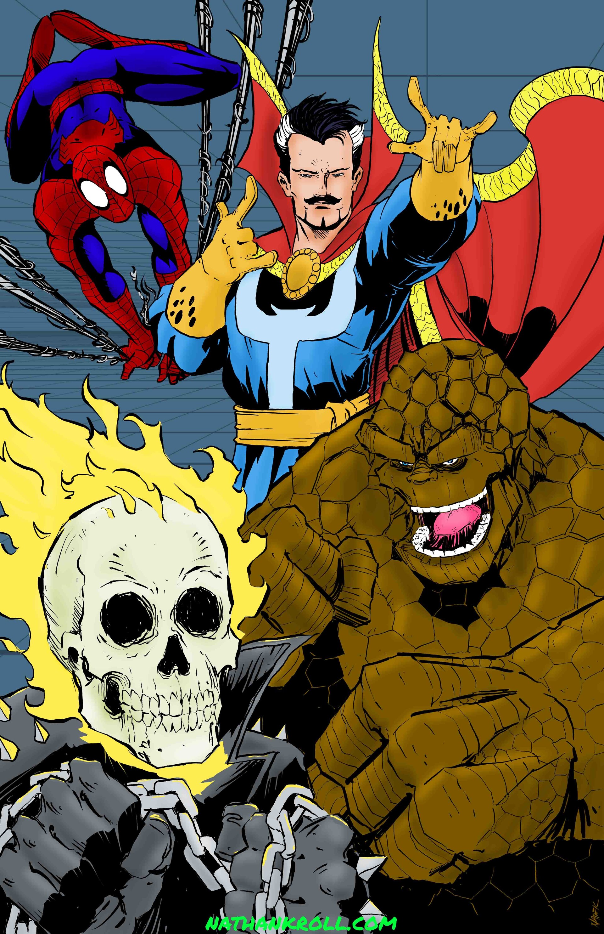 ArtStation - Spider-Man, Doctor Strange, Thing, Ghost Rider