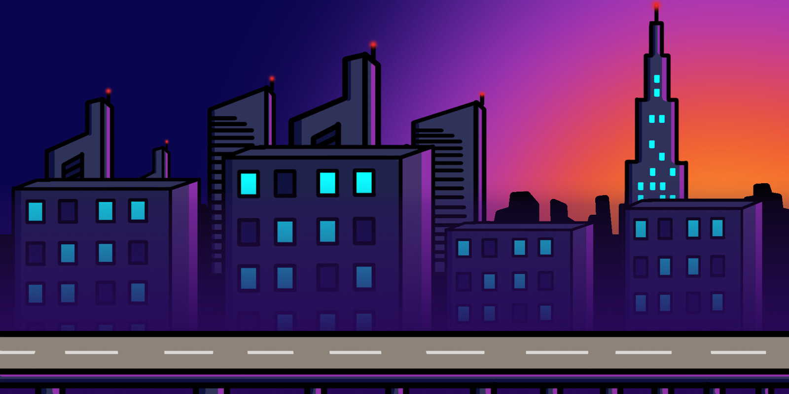 ArtStation - Neon City Bg Art and Assets