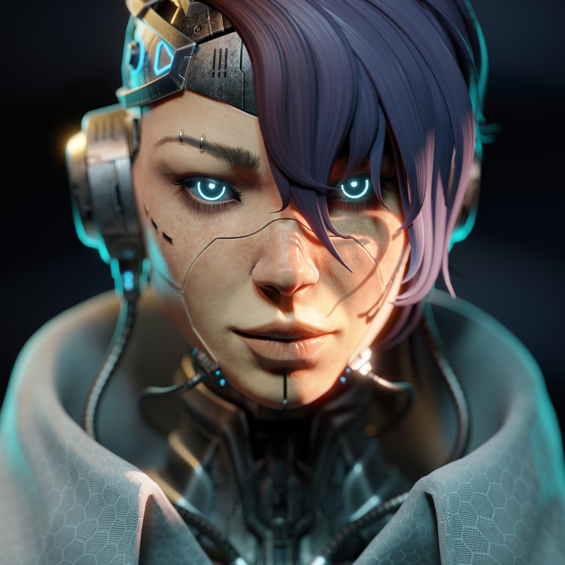 FlyCat Fly - Cyberpunk style girl