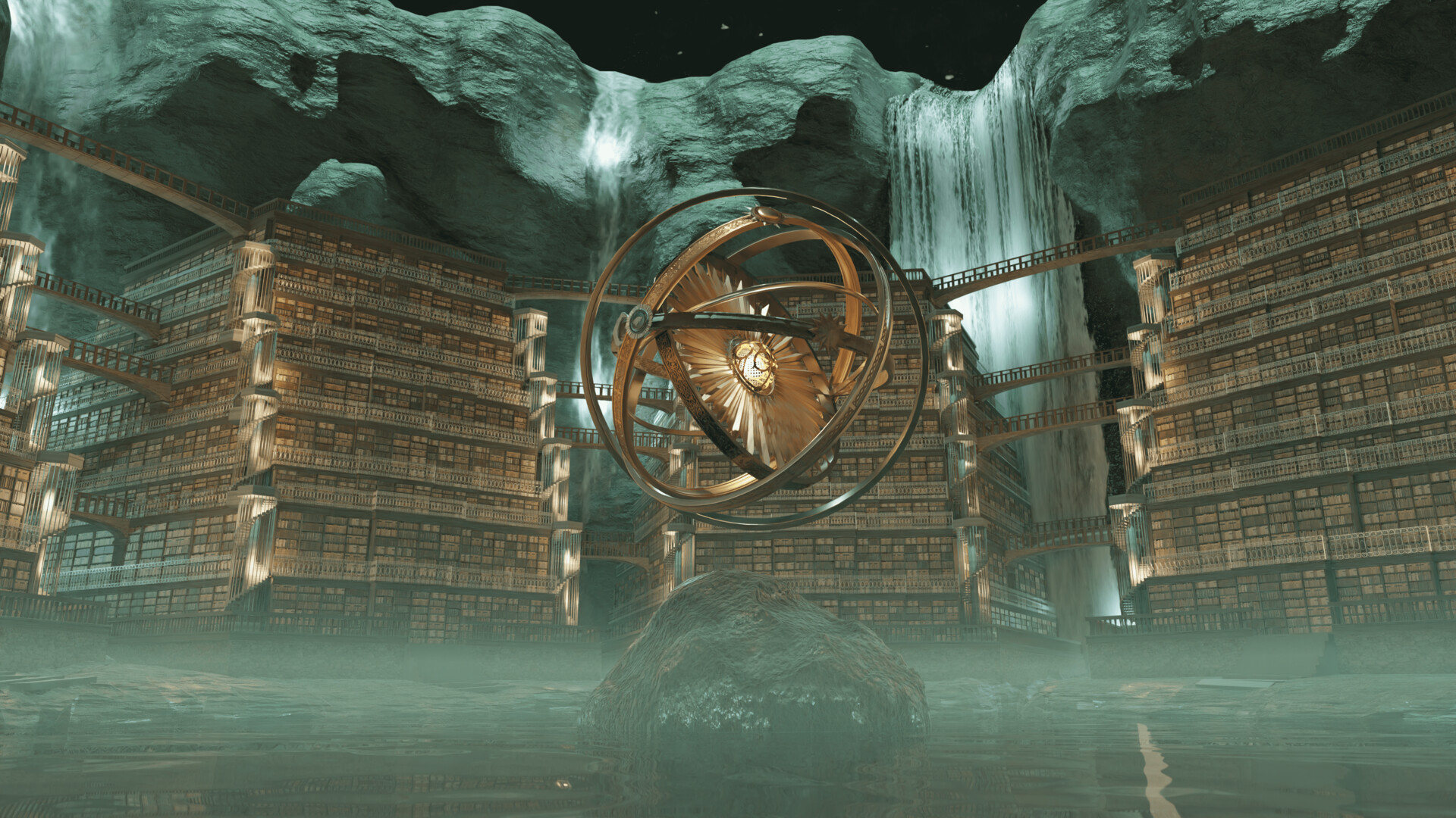 ArtStation - Fantasy Hidden Library