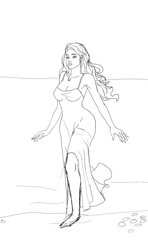 how to draw ariel with legs