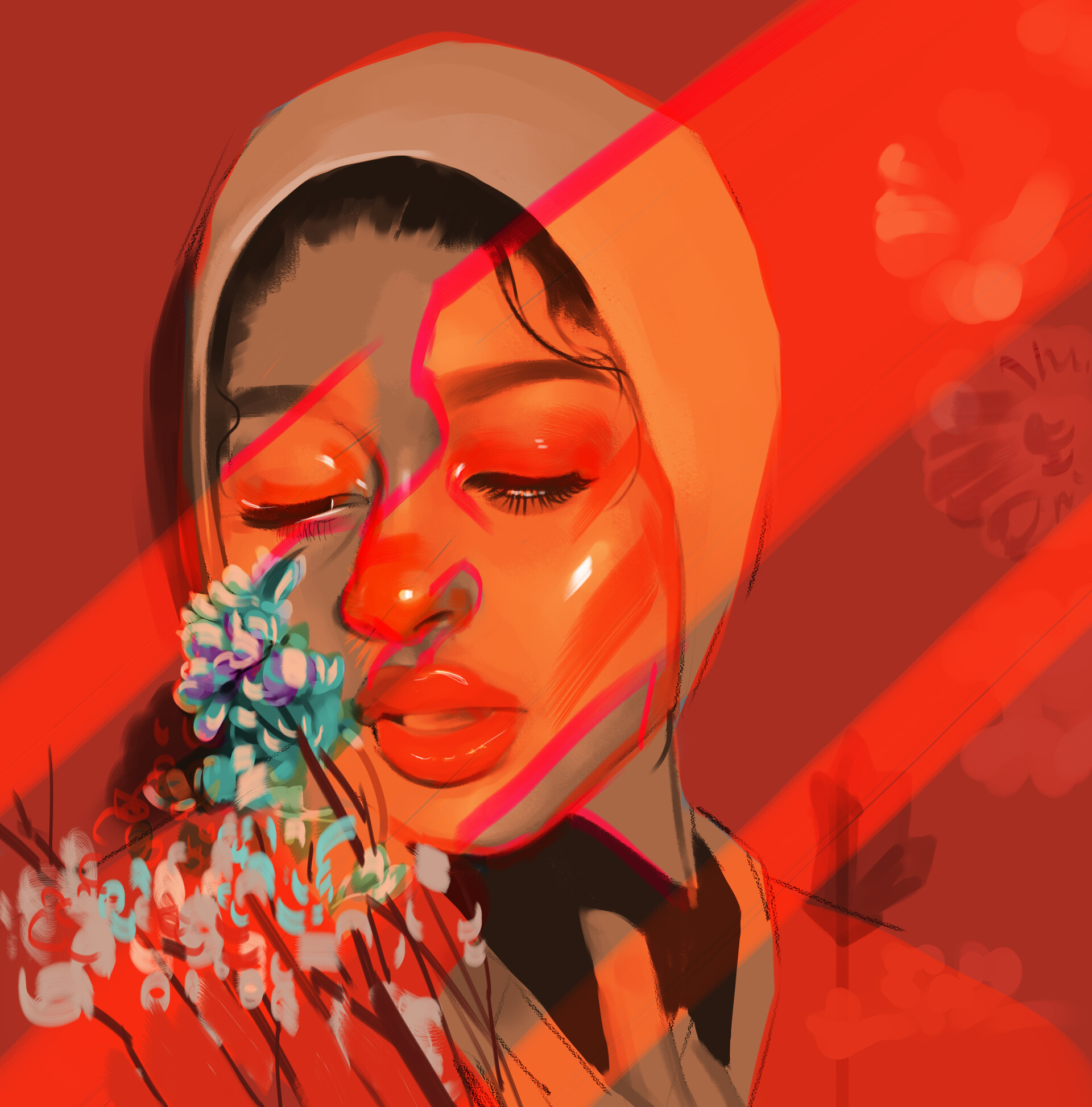 ArtStation - Oil painting portrait album cover