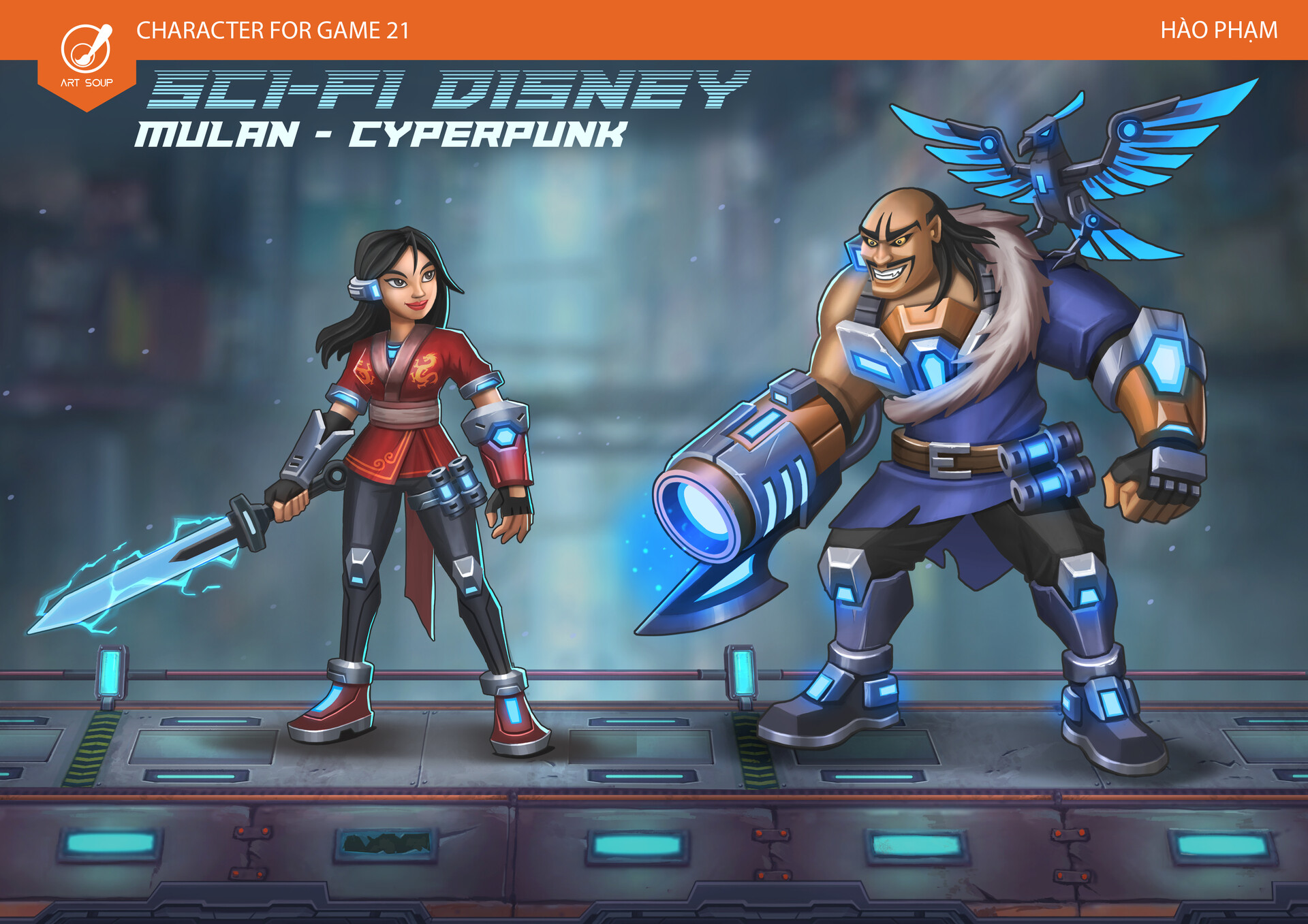 ArtStation - DISNEY SCI-FI PROJECT - MULAN CYRPERPUNK