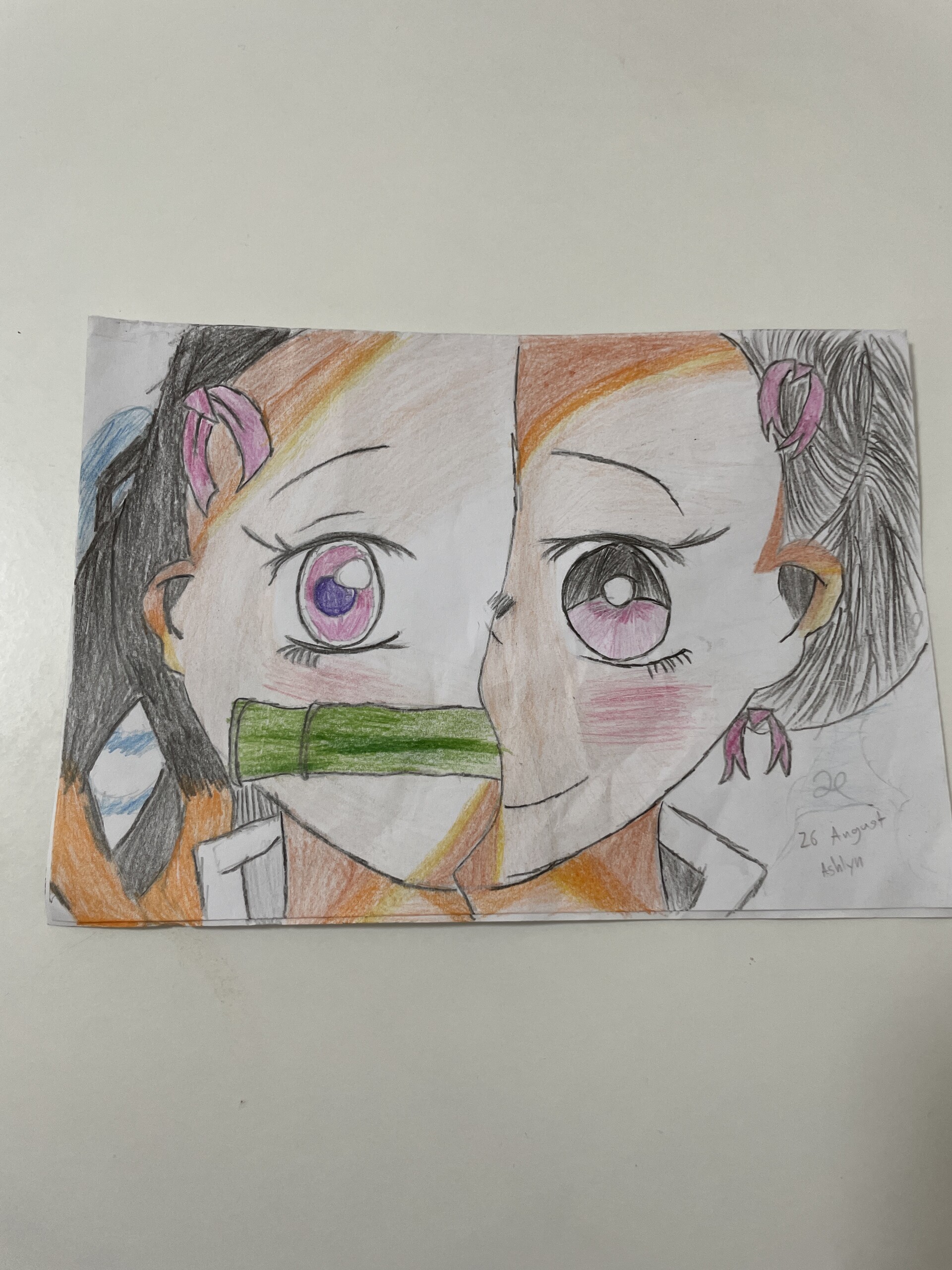 ArtStation - Two sweet face of Nezuko