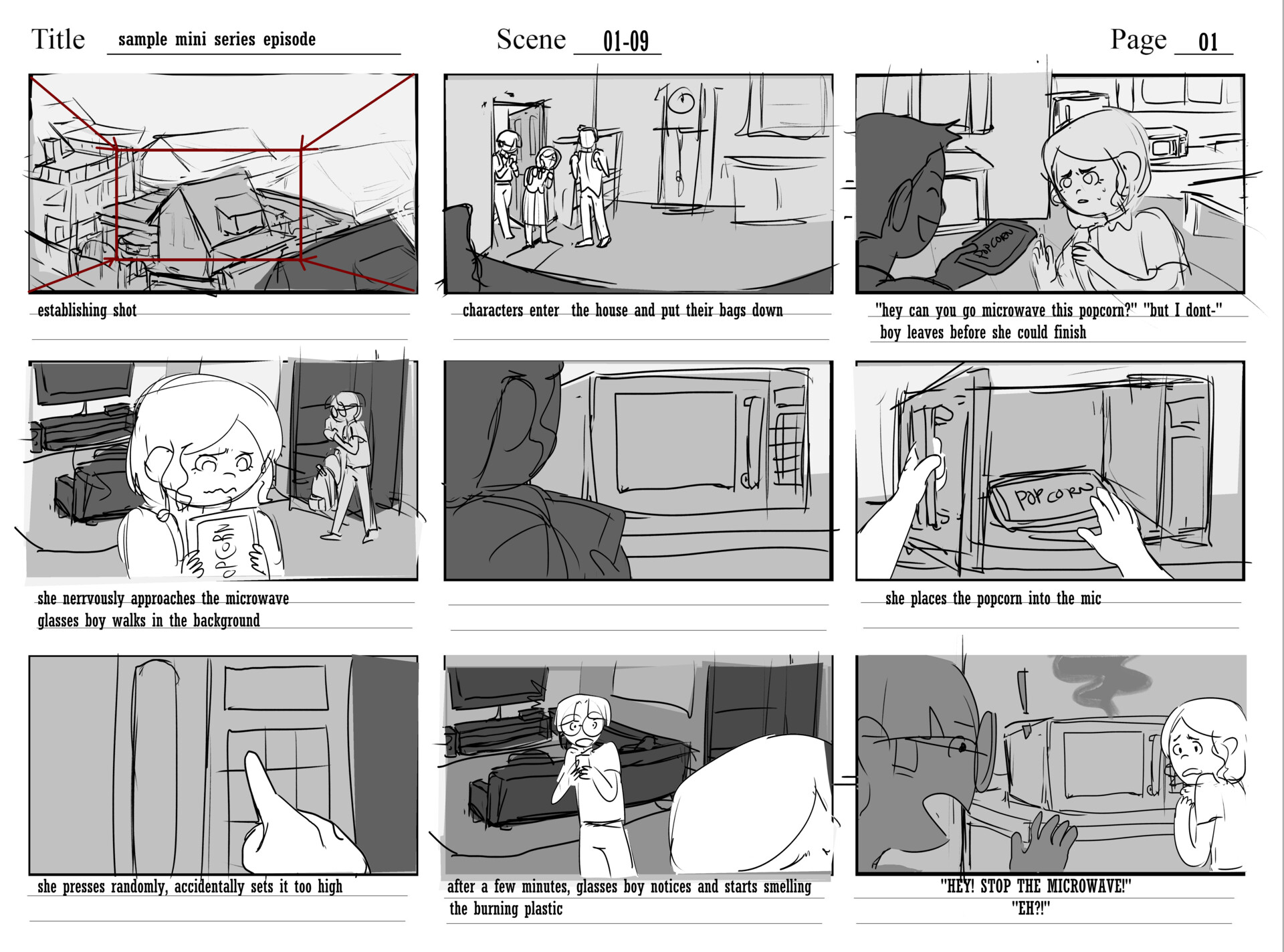 Pola - Concept Characters and Storyboard for Fire Safety Video