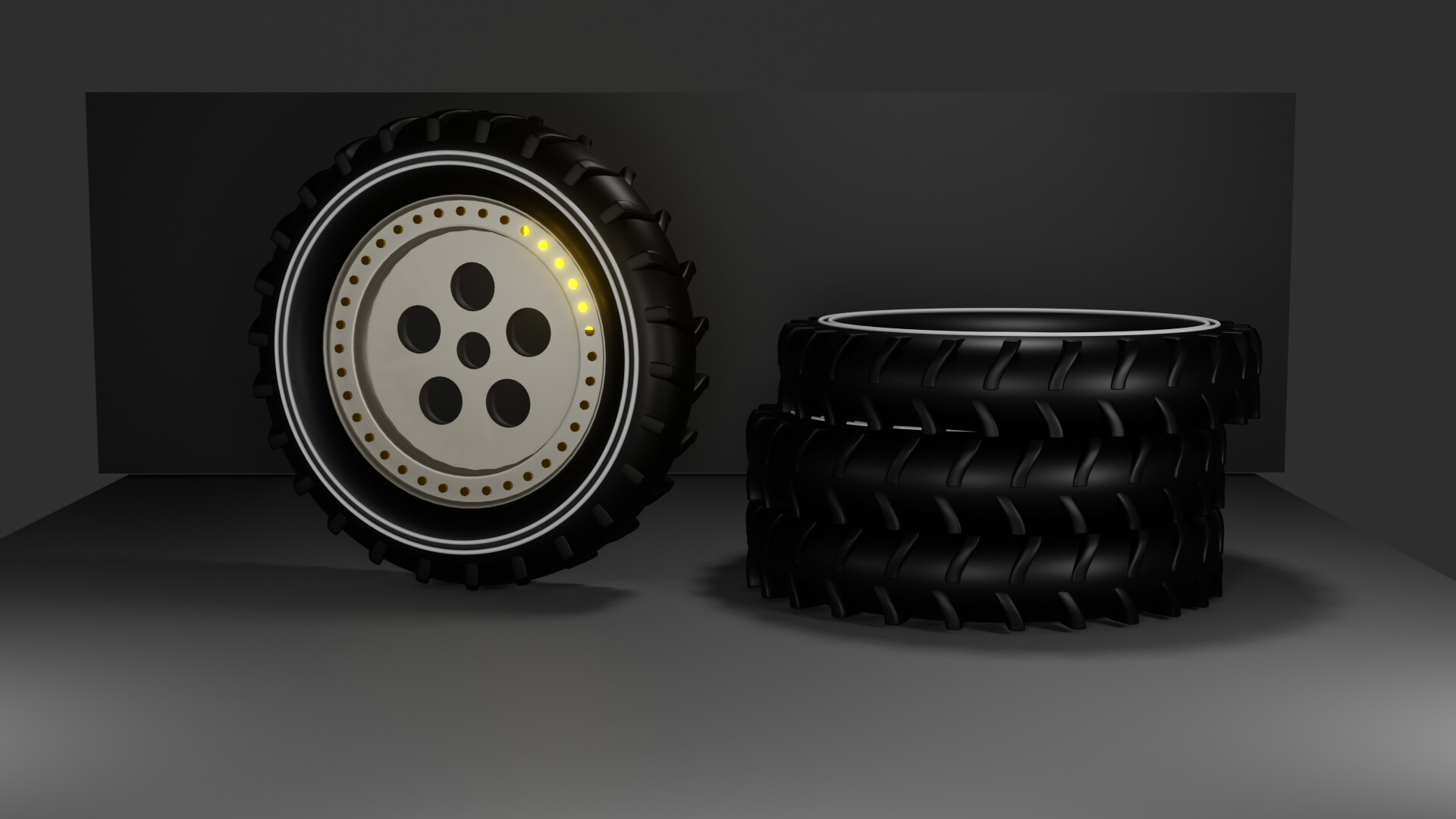 ArtStation - Simple Tractor Wheel & Rims
