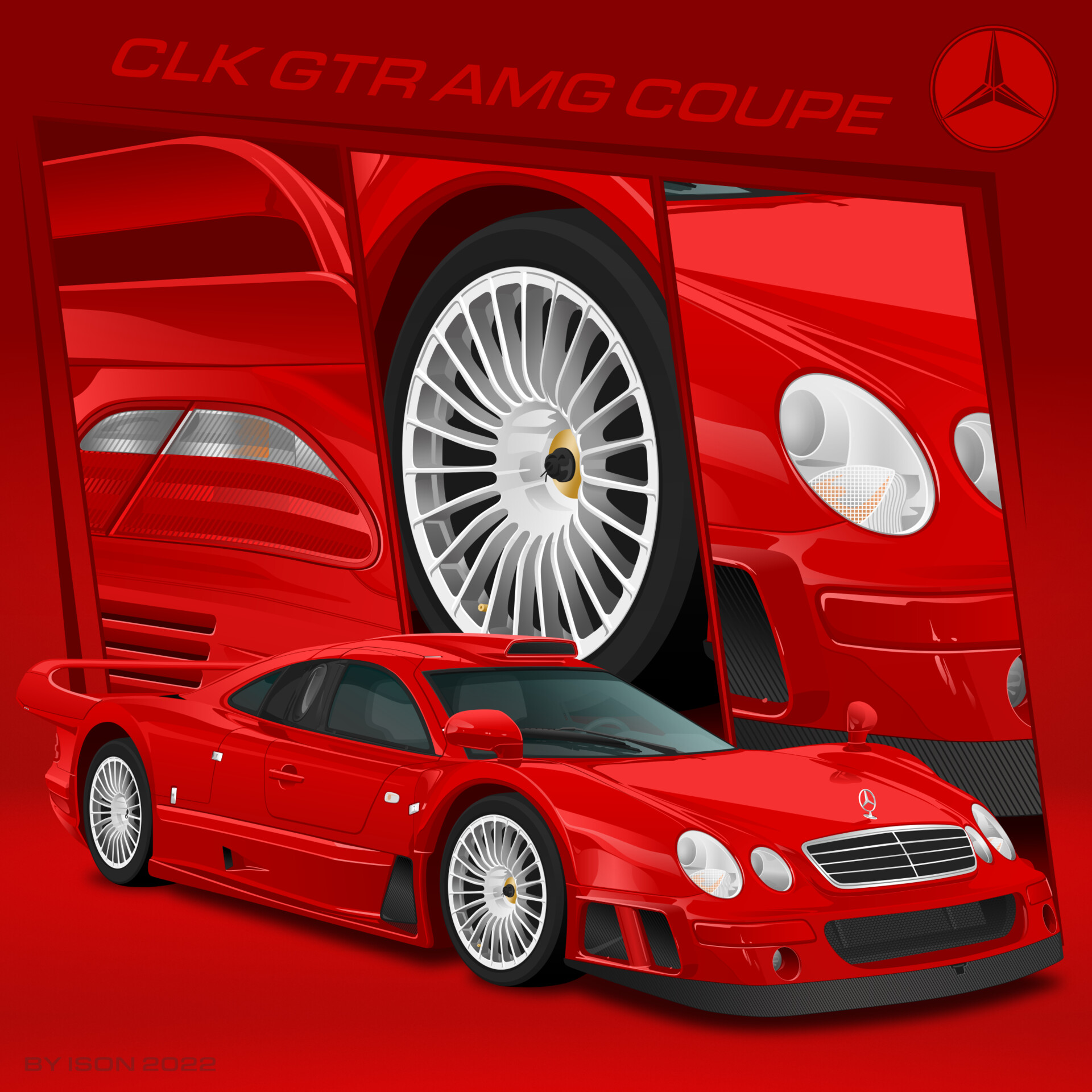 ArtStation - Mercedes-Benz CLK GTR AMG Strassenversion