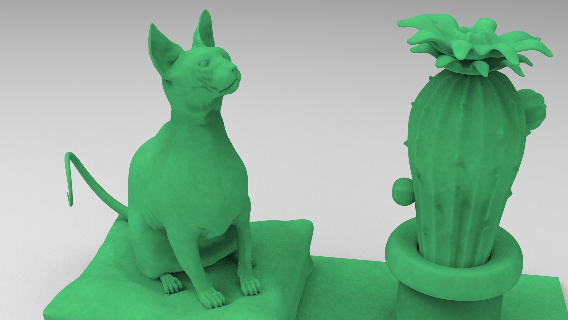 ArtStation - The Sphynx cat