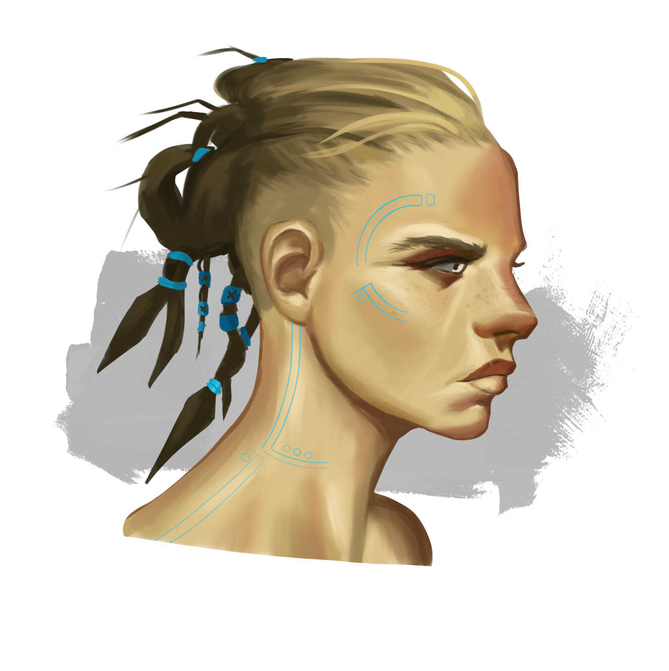 ArtStation - Amazon woman. Portrait digital art