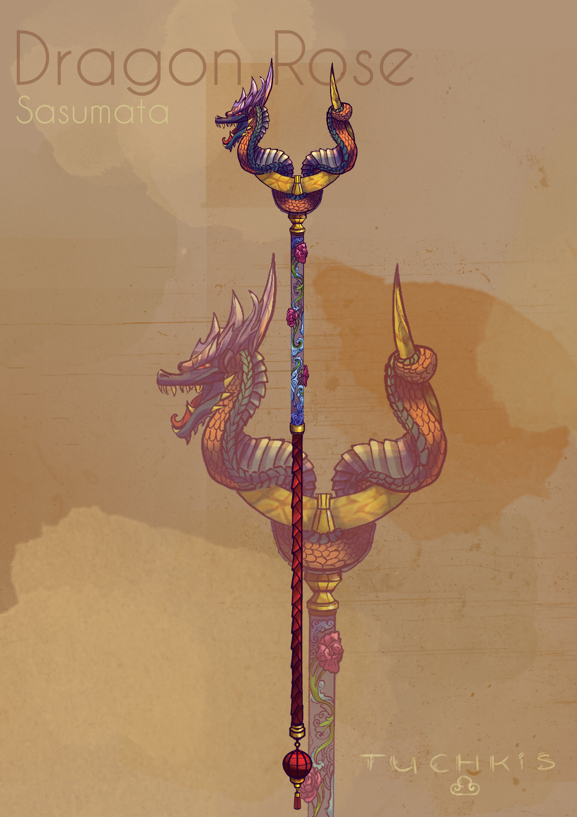 ArtStation - Dragon Rose Sasumata Sketch